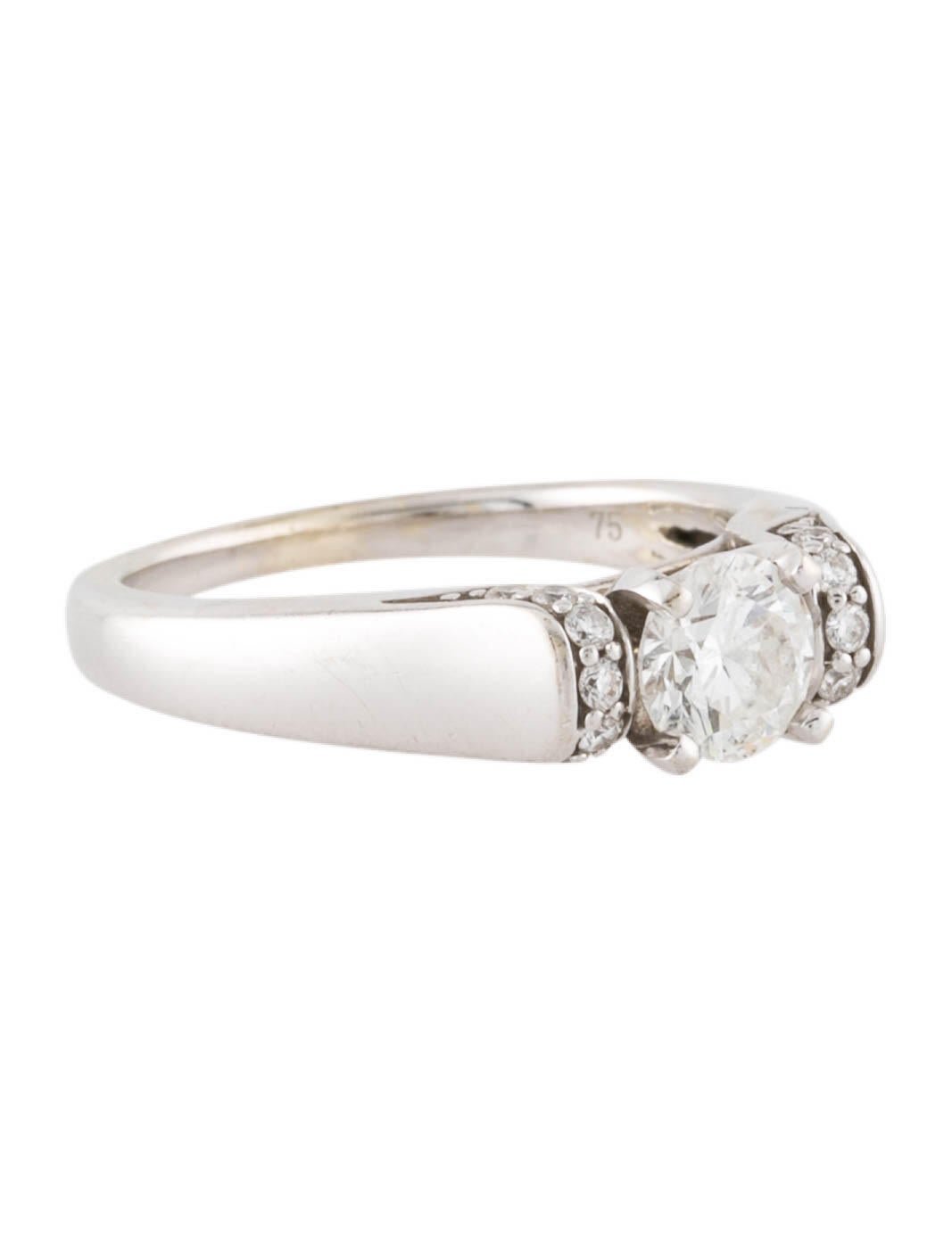 Engagement Ring 14K Diamond Engagement Ring - 14K White Gold Engagement ...