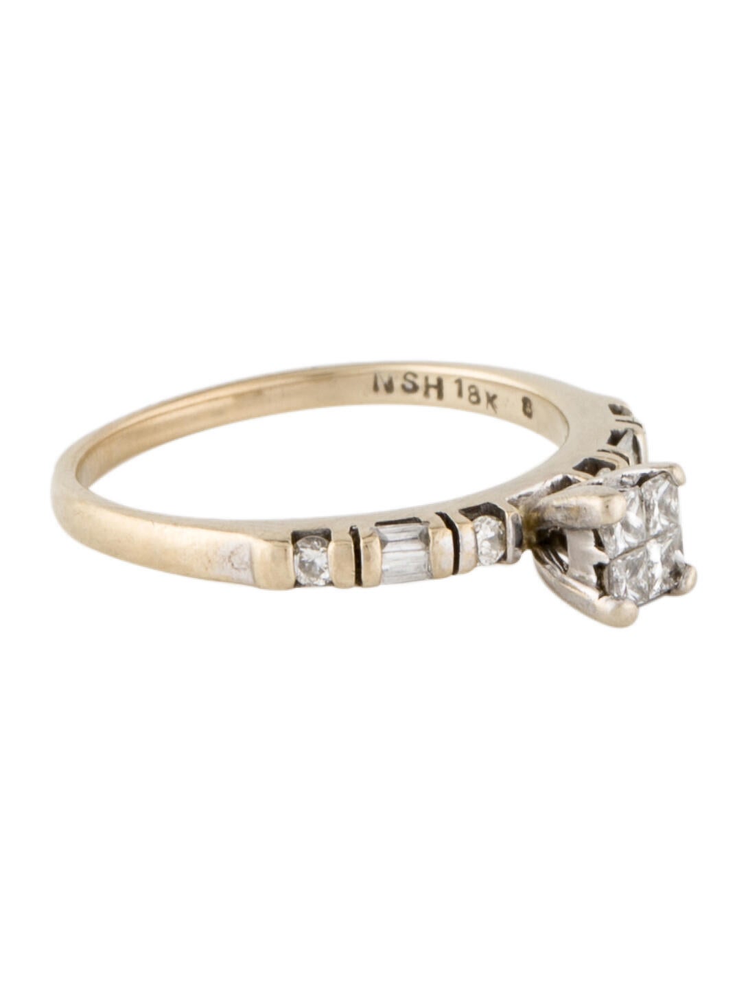 Engagement Ring 18K Diamond Engagement Ring - 18K Yellow Gold ...