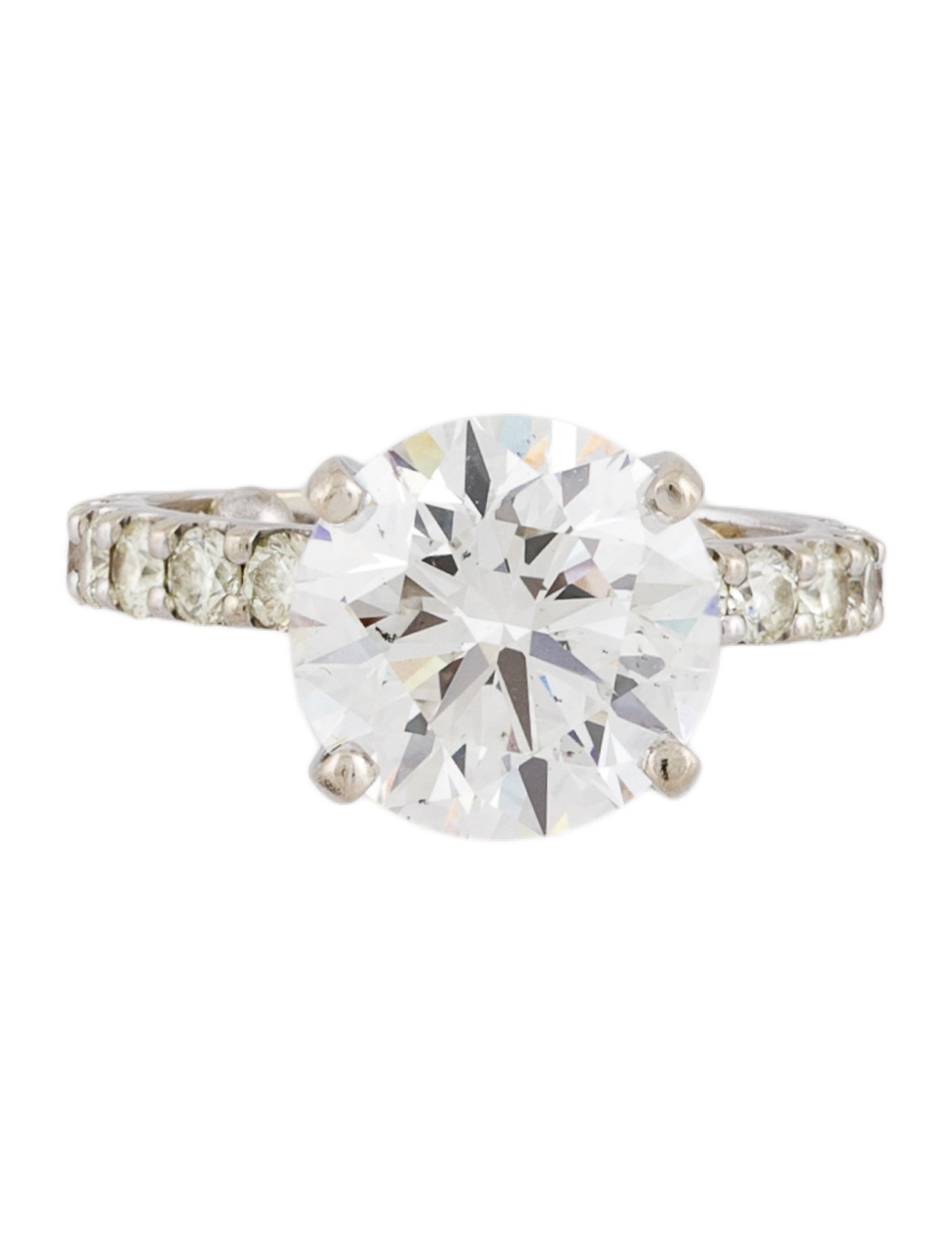 Ring 18K Diamond Spinning Engagement Ring - 18K Yellow Gold Engagement ...