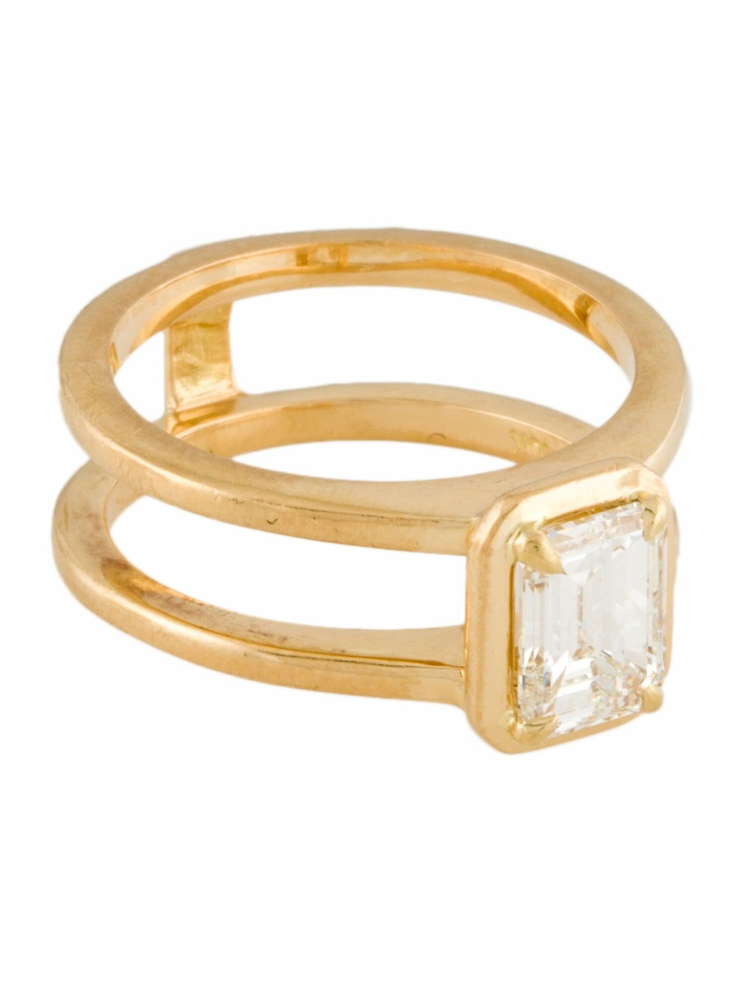 Engagement Ring 1.30ct Emerald Cut Engagement Ring - Cocktail Ring ...