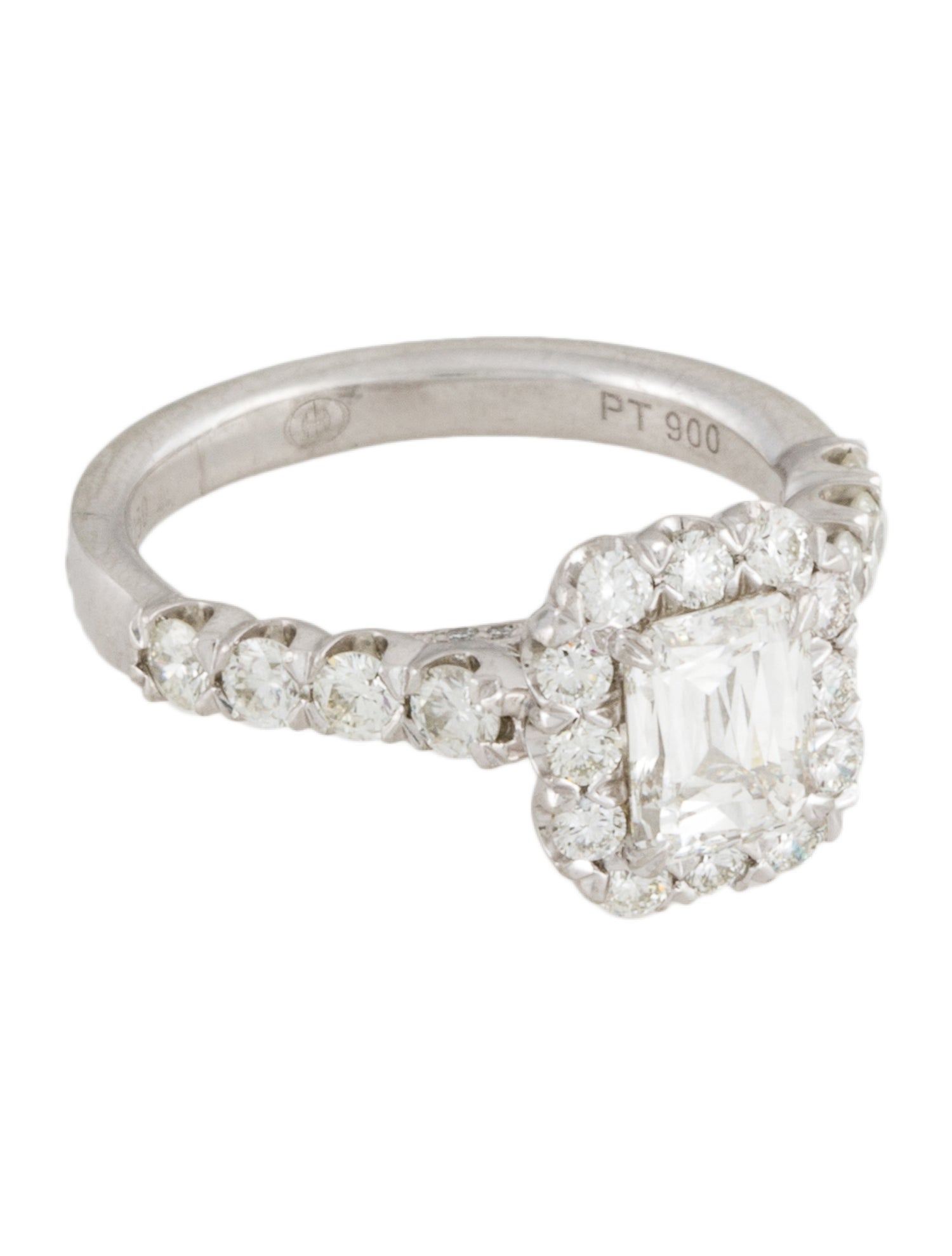 Engagement Ring Christopher Designs Platinum 1.00ct Diamond Crisscut ...