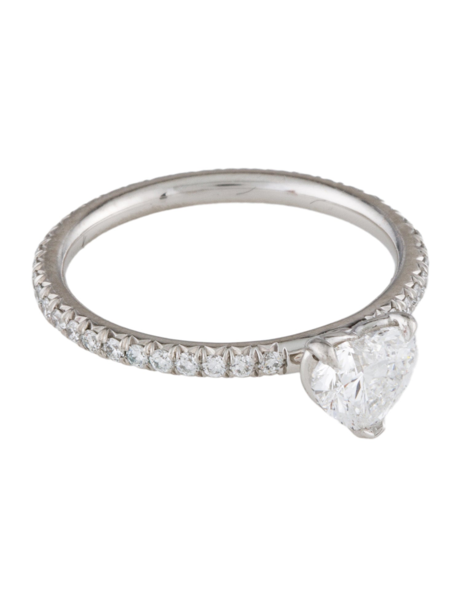 Engagement Ring Platinum & Diamond Heart Eternity Engagement Ring - 950 ...