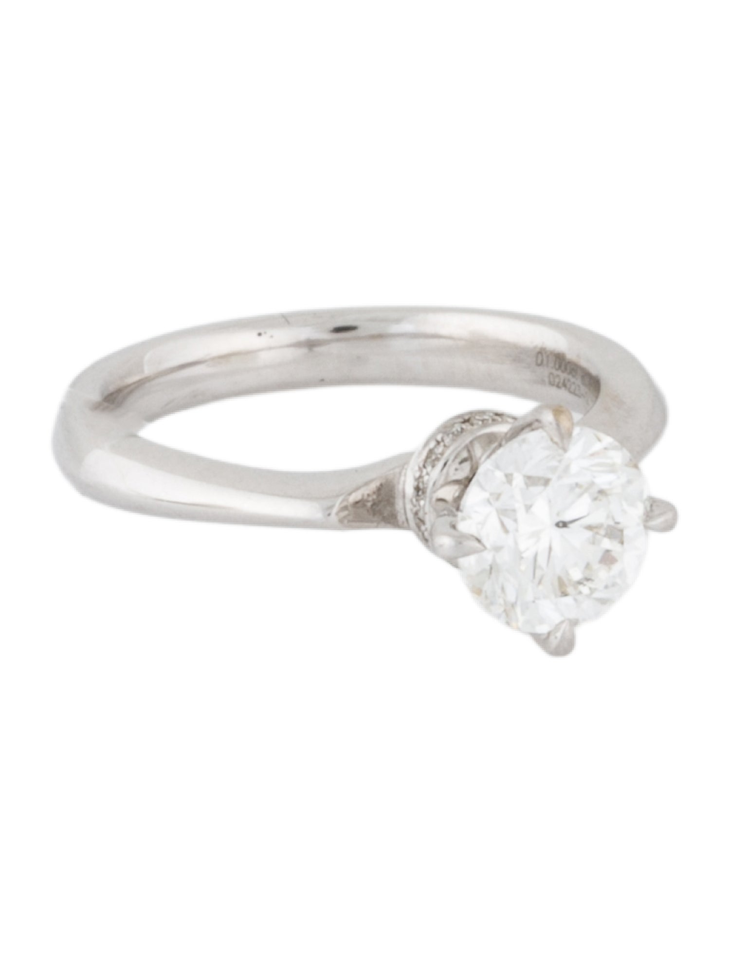 Engagement Ring Chow Tai Fook 1.00ct Diamond Pavé Solitaire - 18K White ...