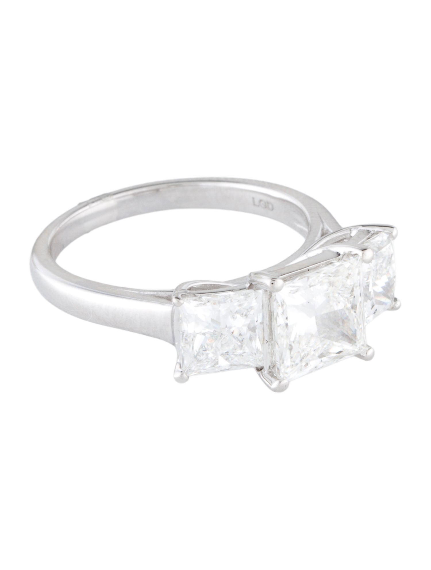 Engagement Ring 4.00ctw Three-Stone Lab-Grown Diamond Engagement Ring ...