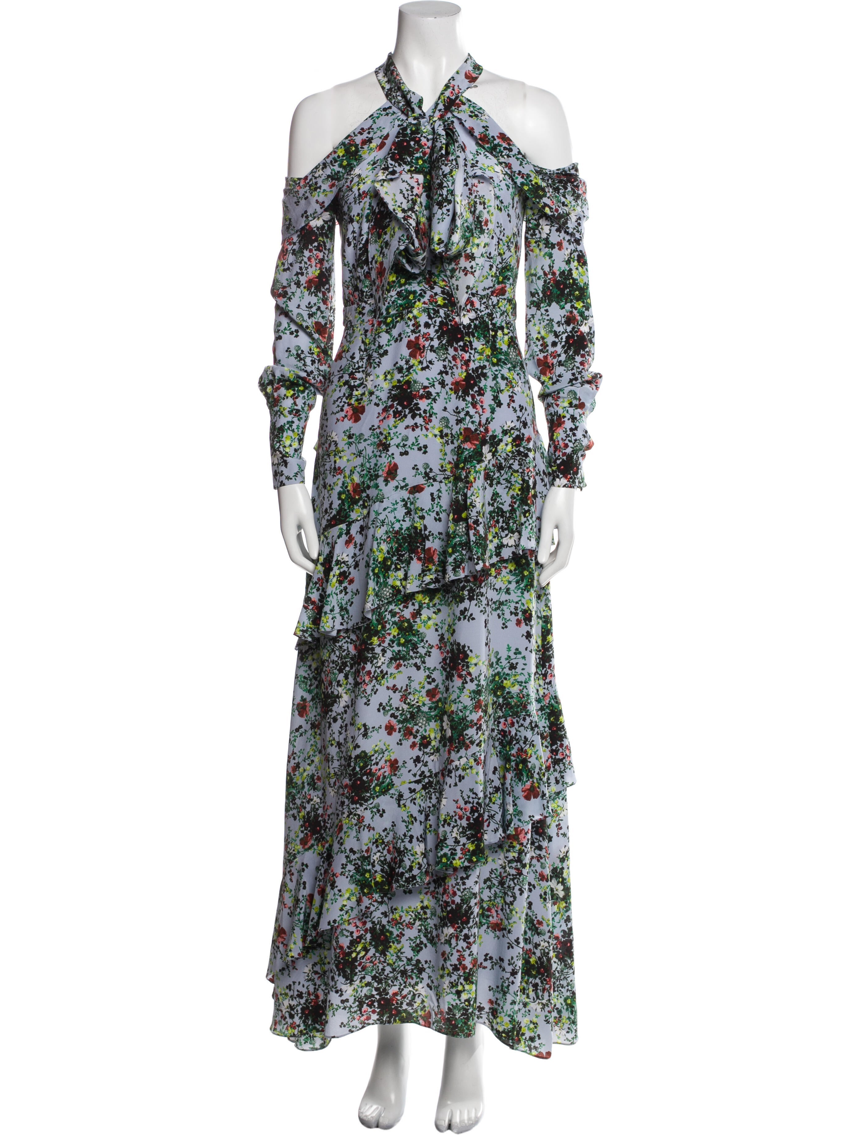 Erdem Floral Print Long Dress - Blue Dresses, Clothing - ERD38848 | The ...