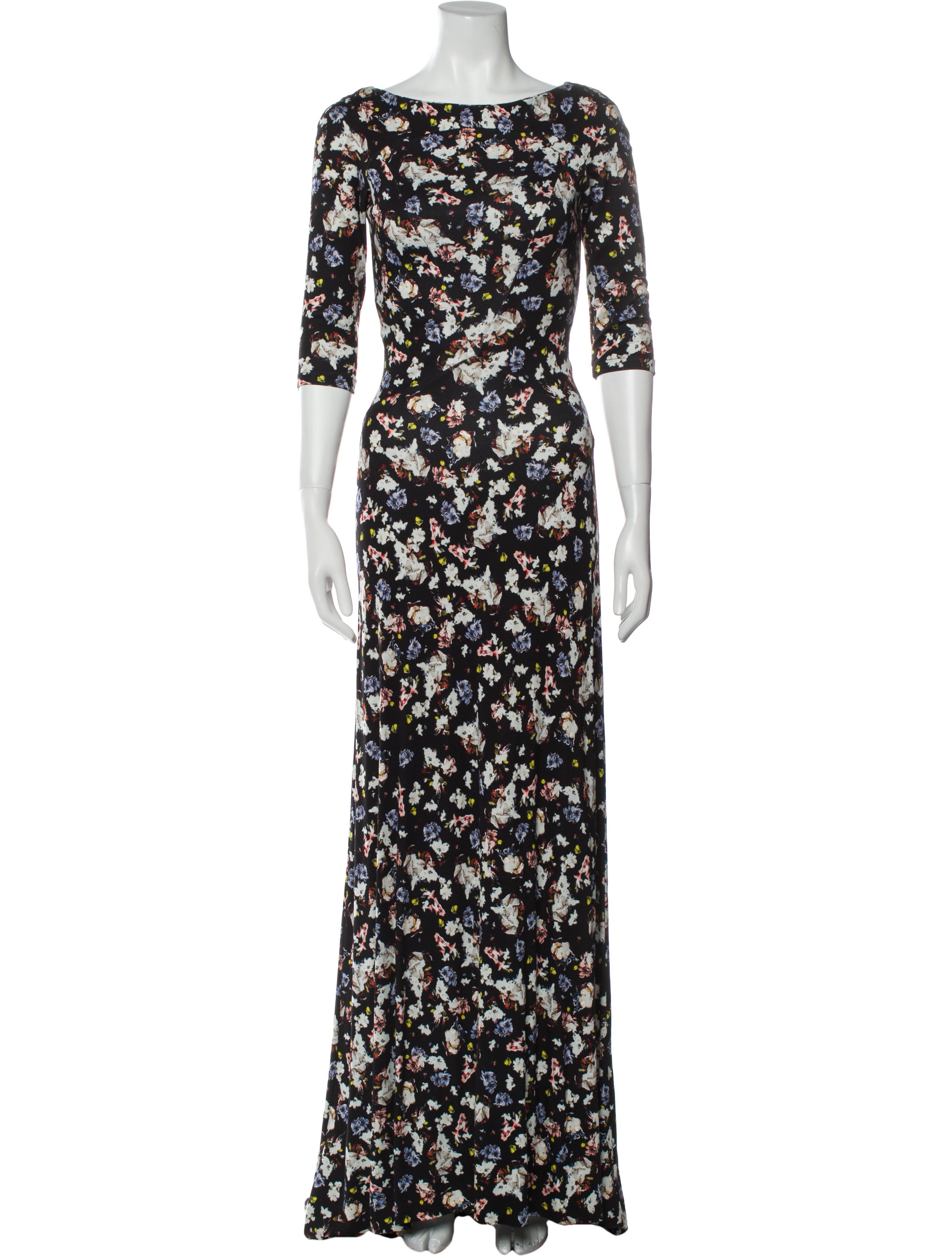 Erdem Floral Print Long Dress - Black Dresses, Clothing - ERD39598 ...