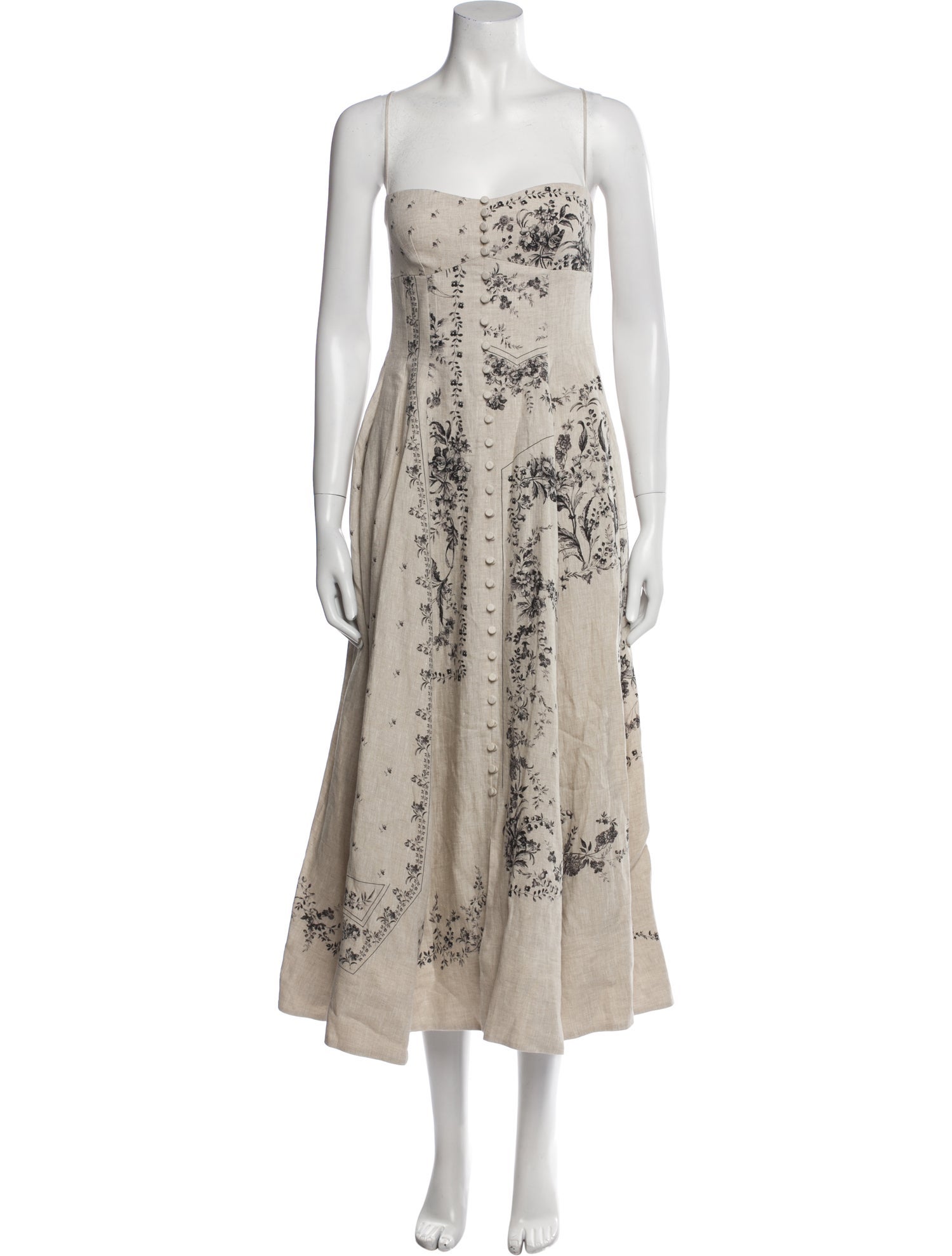 Erdem Linen Long Dress w/ Tags - Metallic Dresses, Clothing - ERD43297 ...