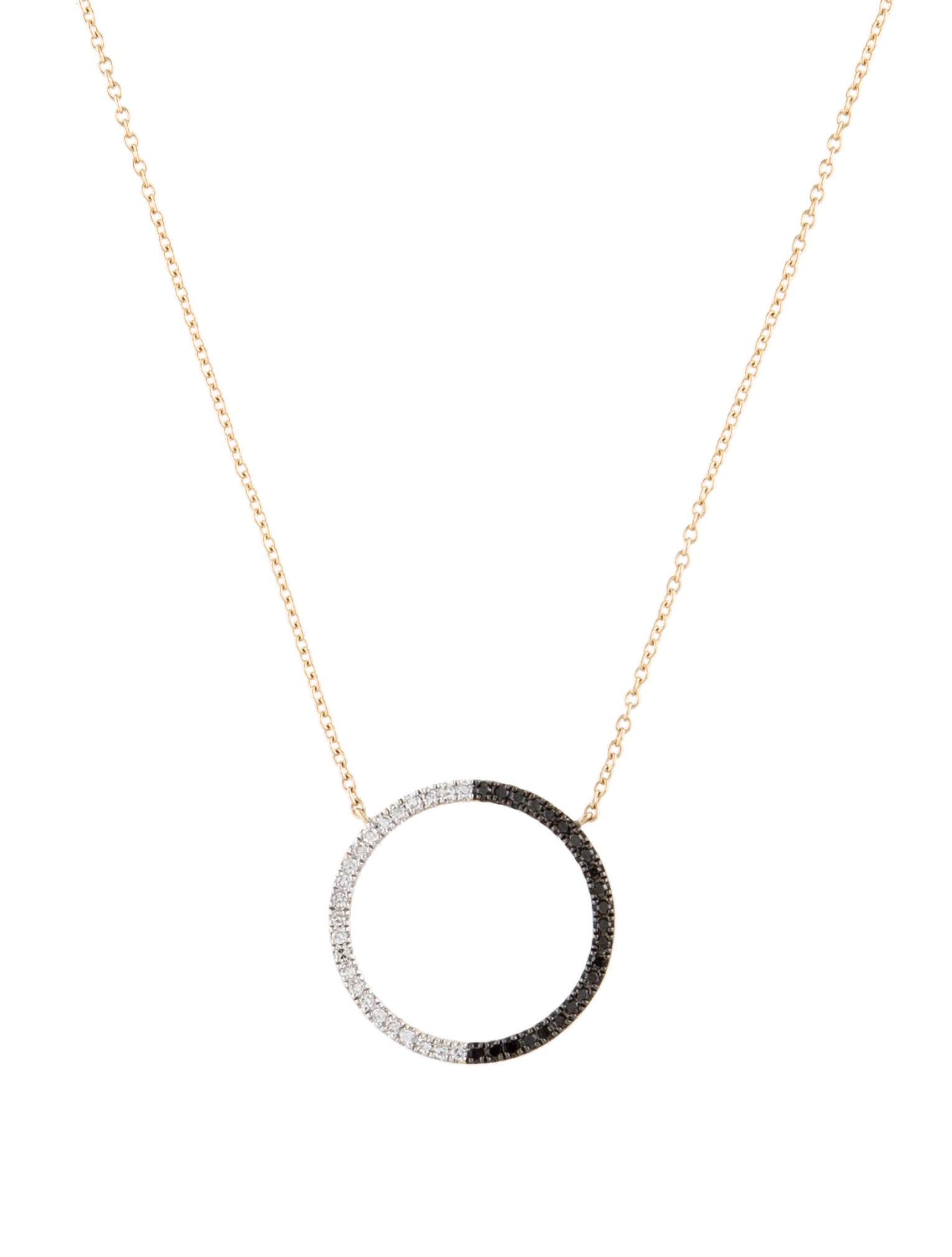 Gurhan 18K Diamond Circle Pendant Necklace w/ 22K Chain - 18K Yellow ...