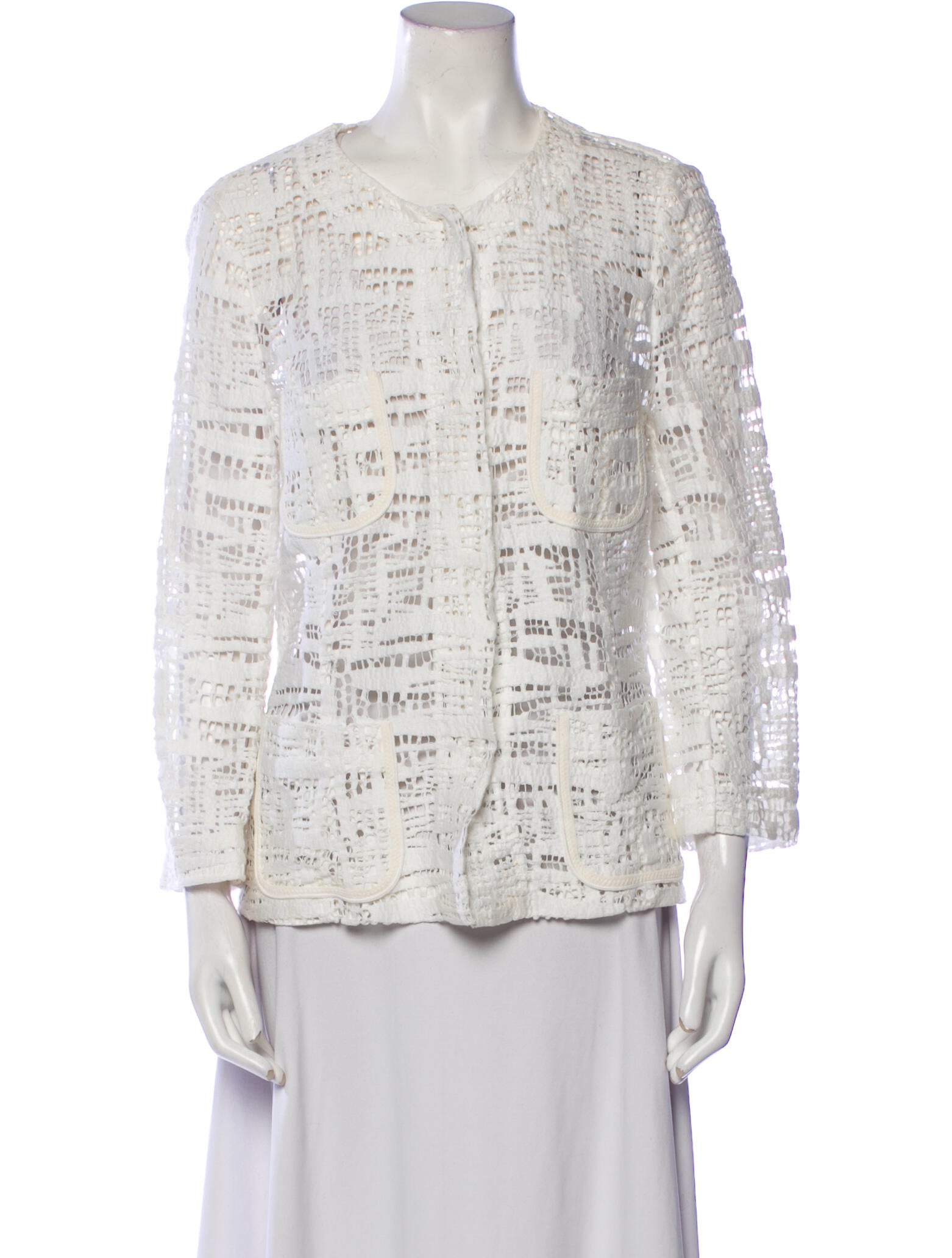 Escada Tweed Pattern Evening Jacket - Neutrals Jackets, Clothing ...