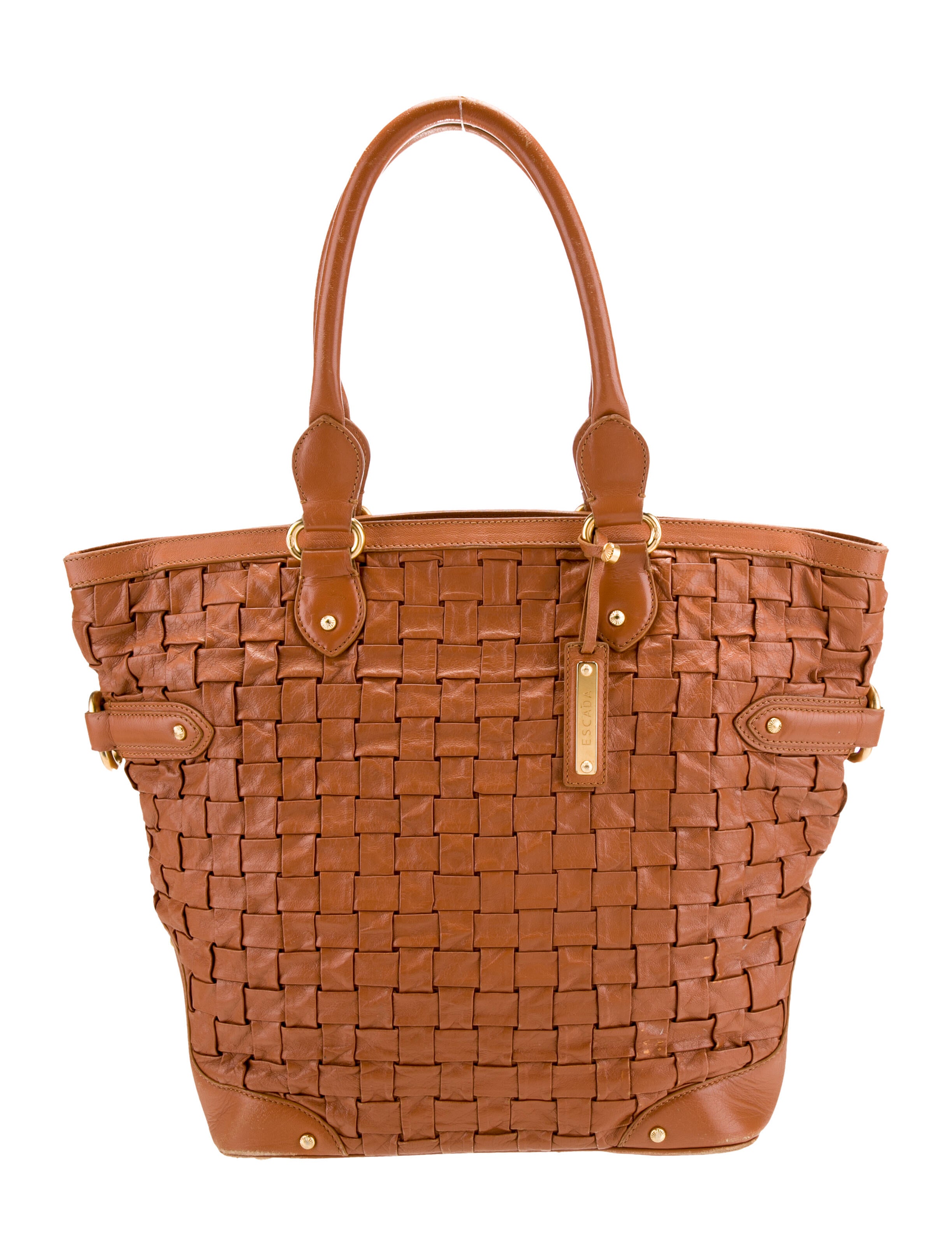 Escada Leather Tote Bag - Brown Totes, Handbags - ESC112305 | The RealReal