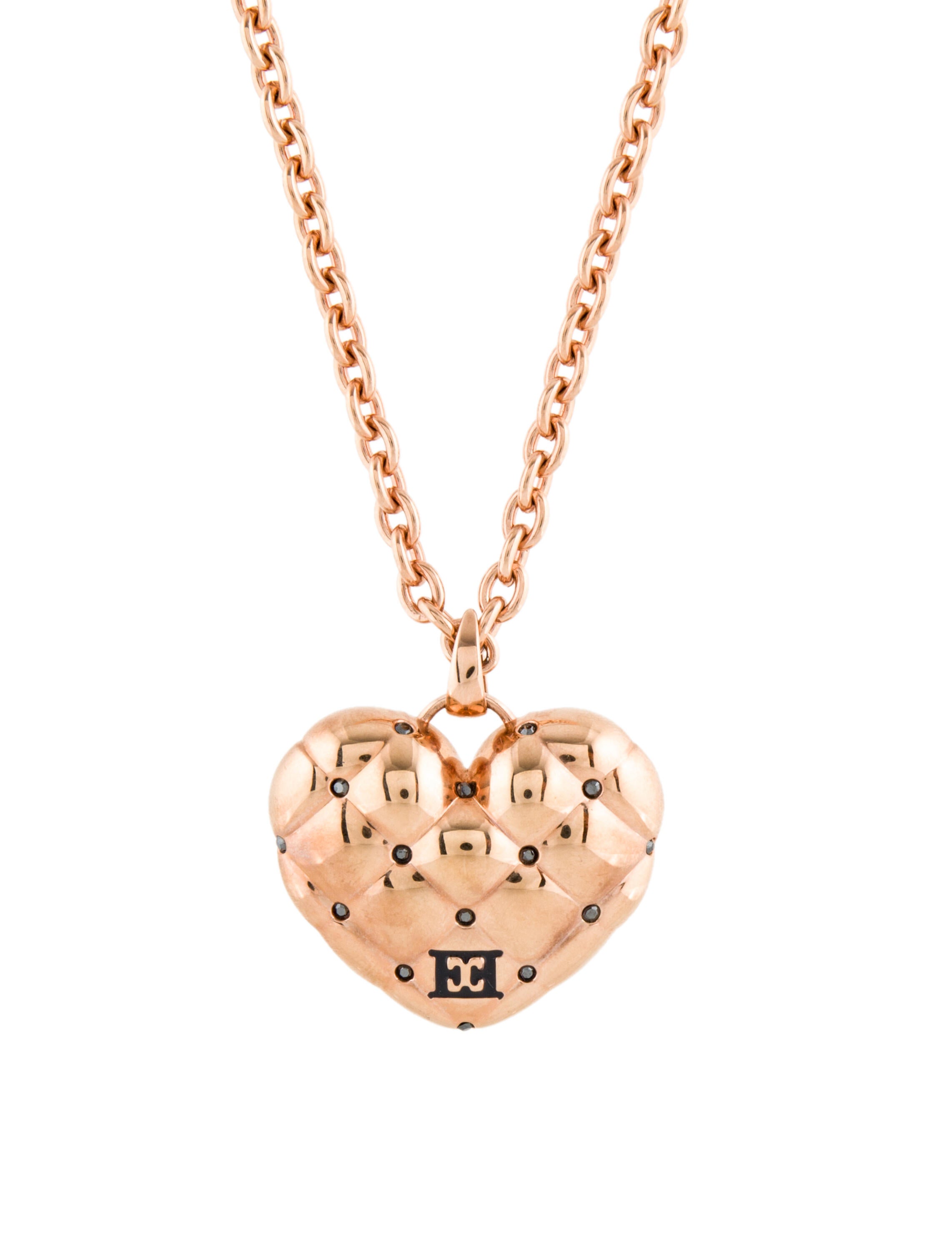 Escada Crystal Heart Pendant Nekclace - Rose Gold-Plated Pendant ...