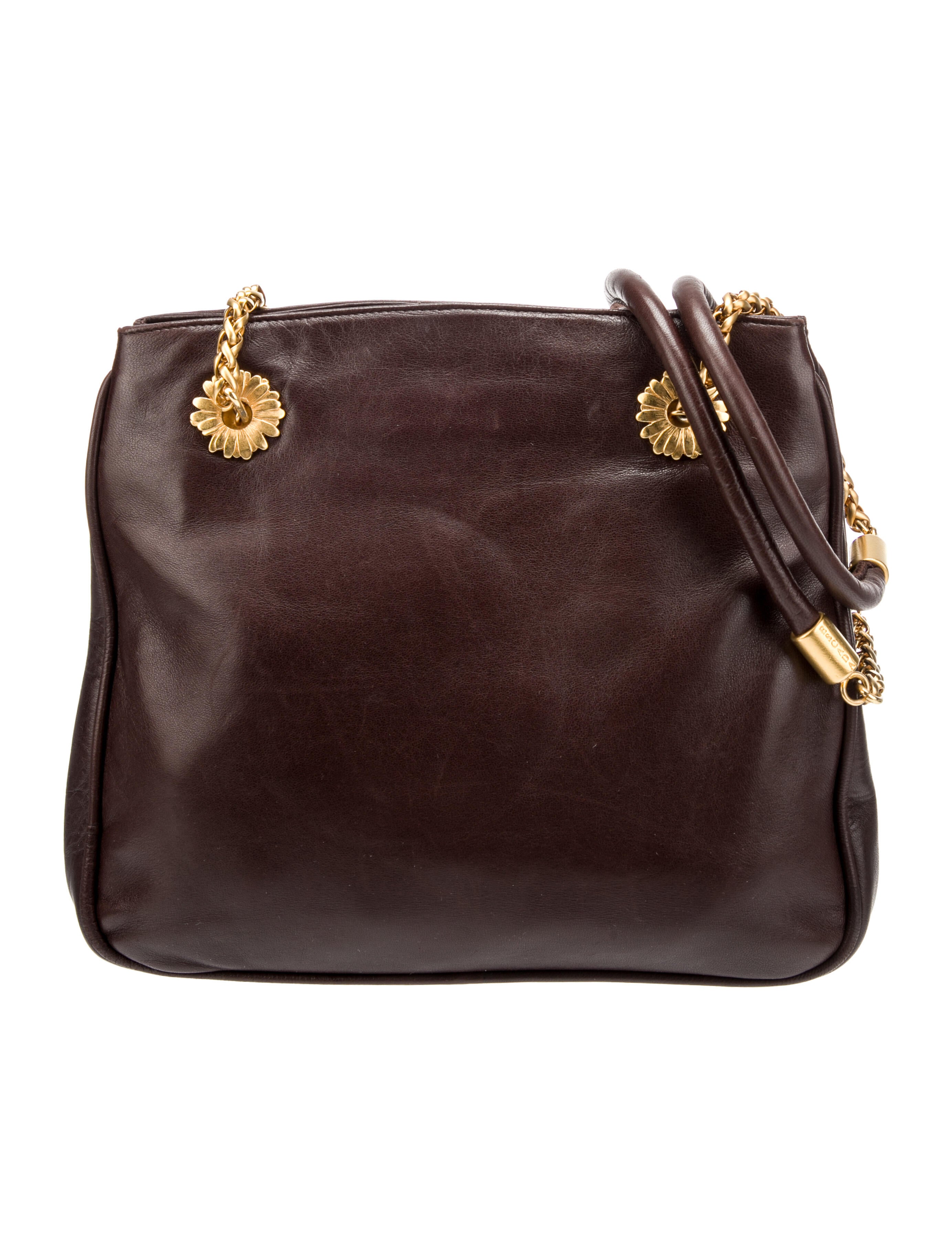 Escada Leather Shoulder Bag - Black Shoulder Bags, Handbags - ESC115466 ...