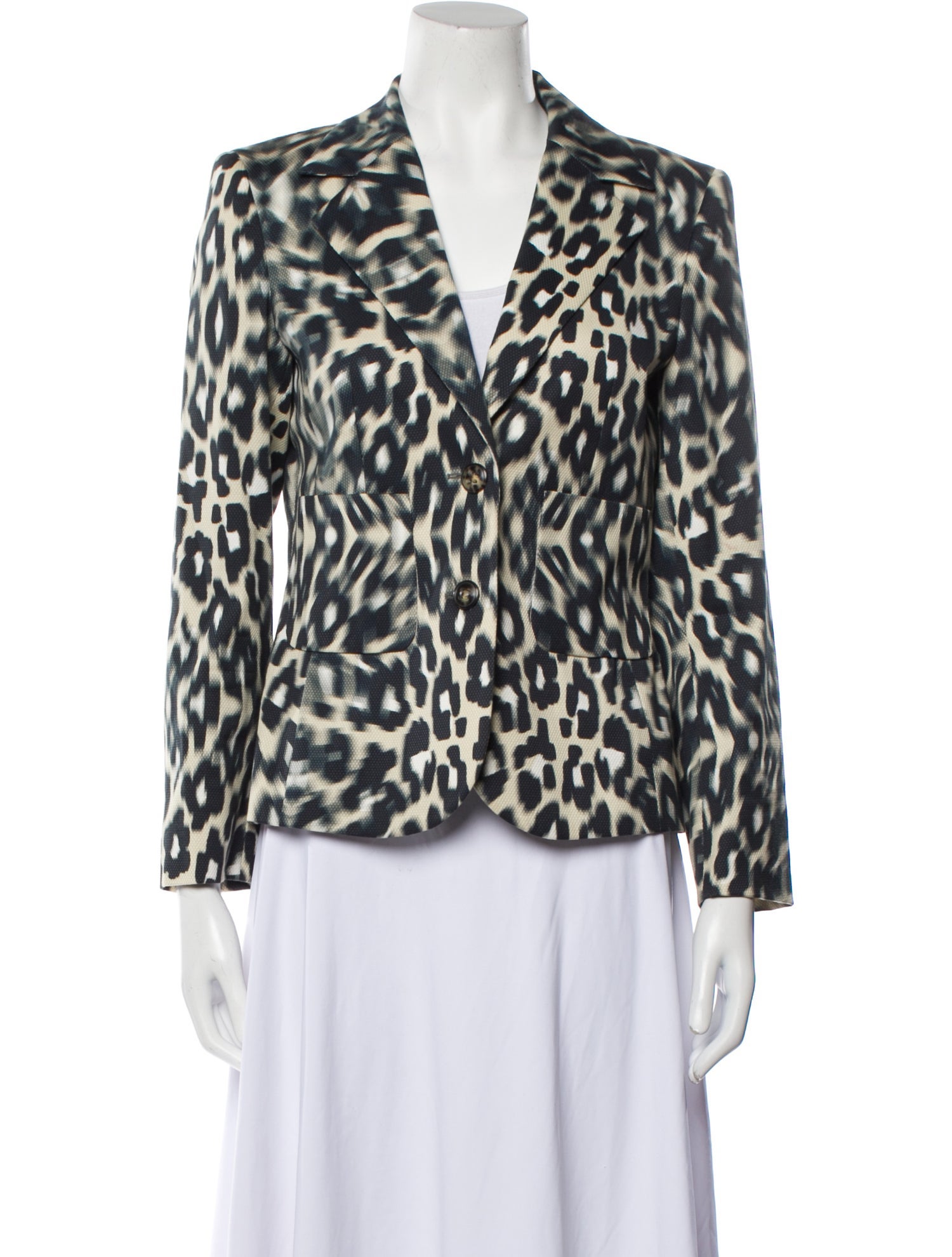 Escada Animal Print Blazer - Neutrals Jackets, Clothing - ESC115573 ...