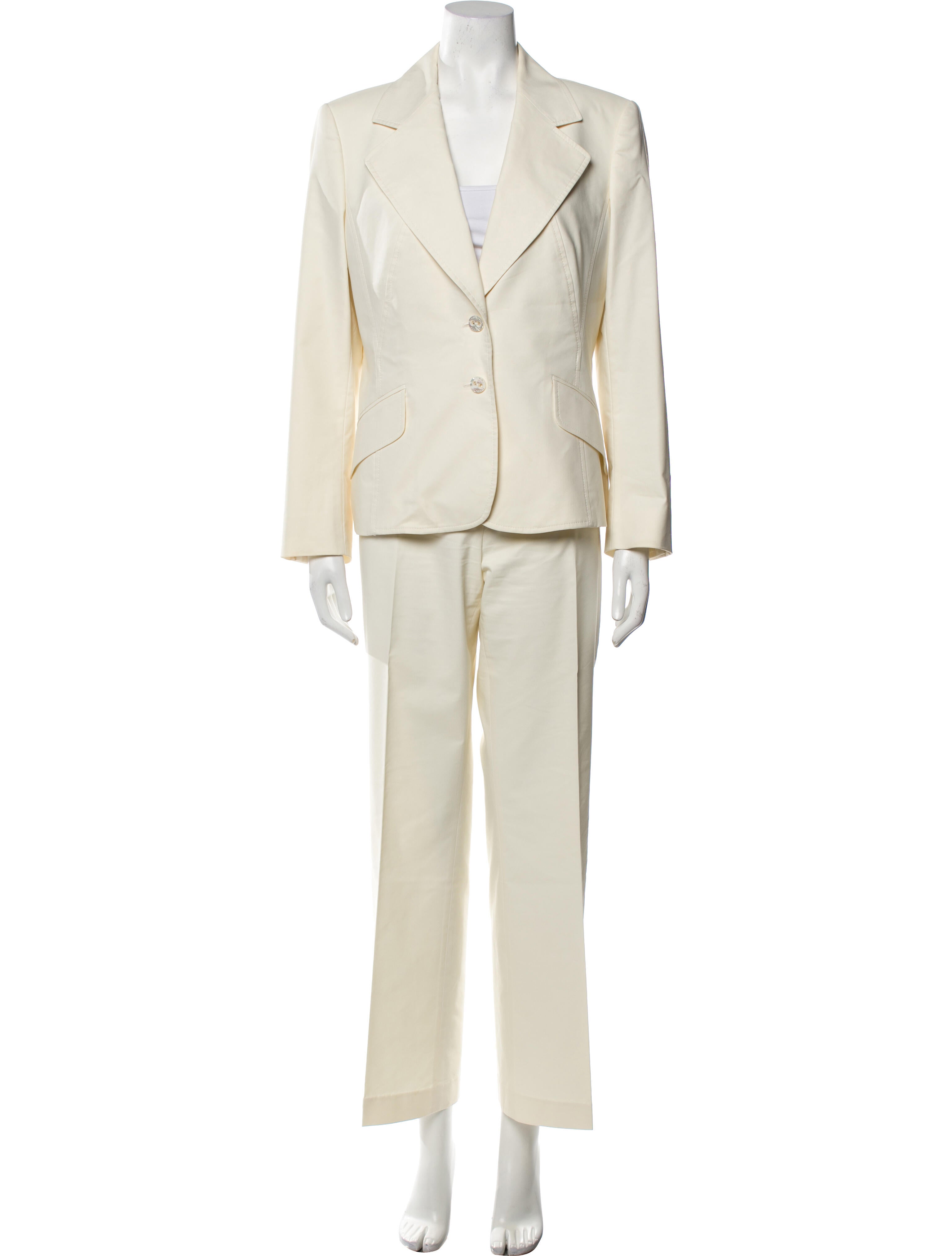 Escada Pantsuit - White, 8.75" Rise Suits and Sets, Clothing ...