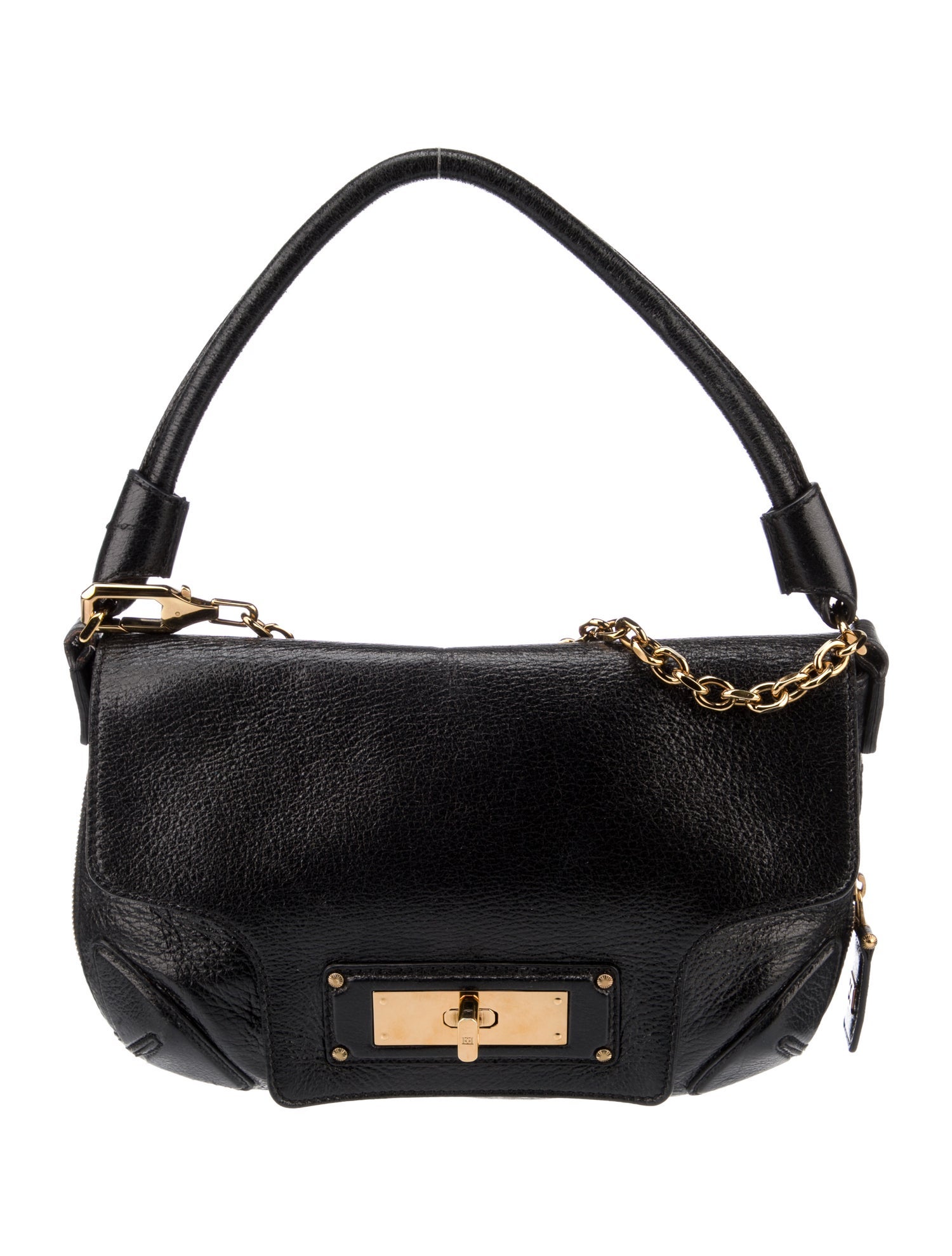 Escada Leather shoulder bag - Black Shoulder Bags, Handbags - ESC117008 ...
