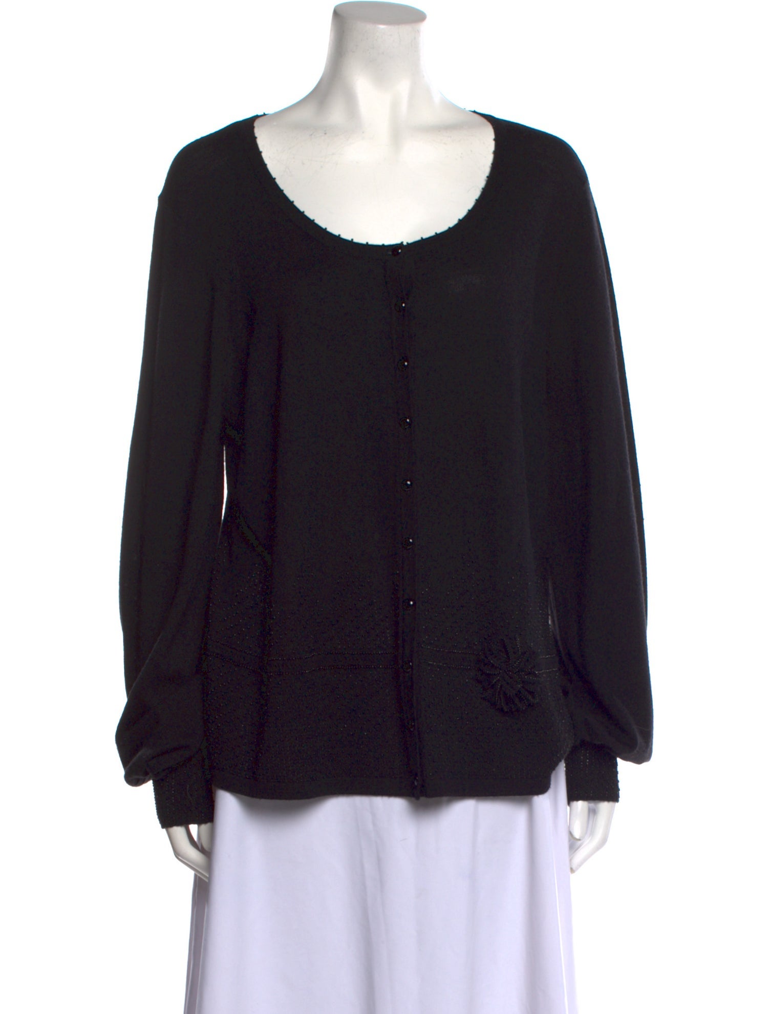 Escada Scoop Neck Sweater - Black Knitwear, Clothing - ESC117012 | The ...