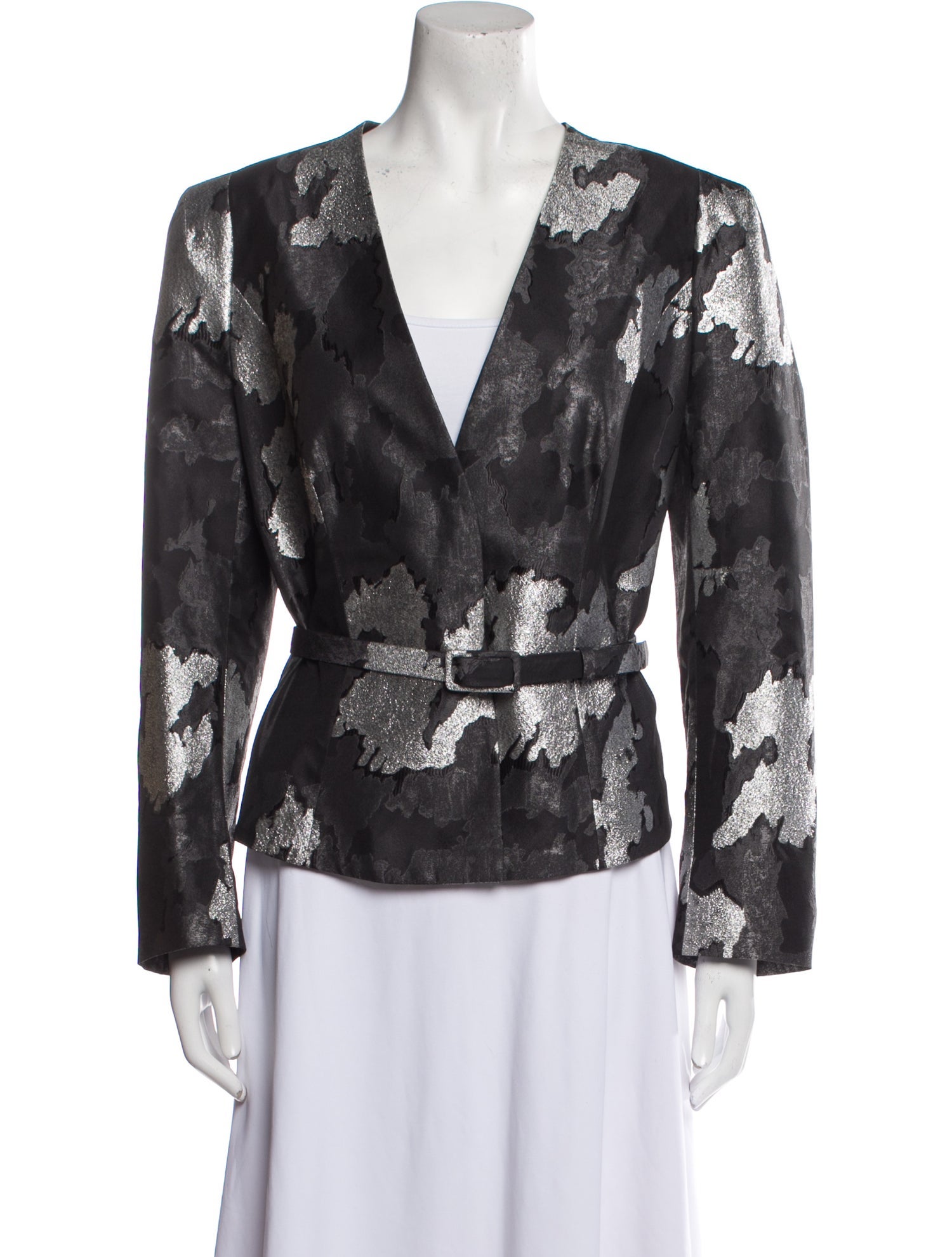 Escada Floral Print Evening Jacket - Black Jackets, Clothing ...