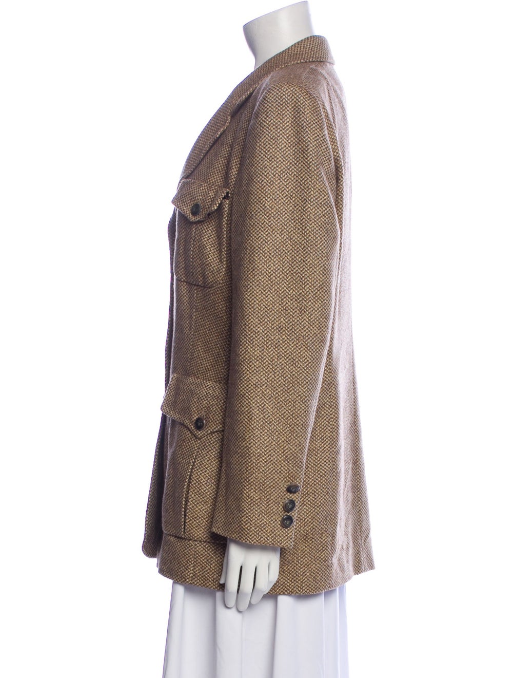 Escada Cashmere Tweed Pattern Coat - Gem