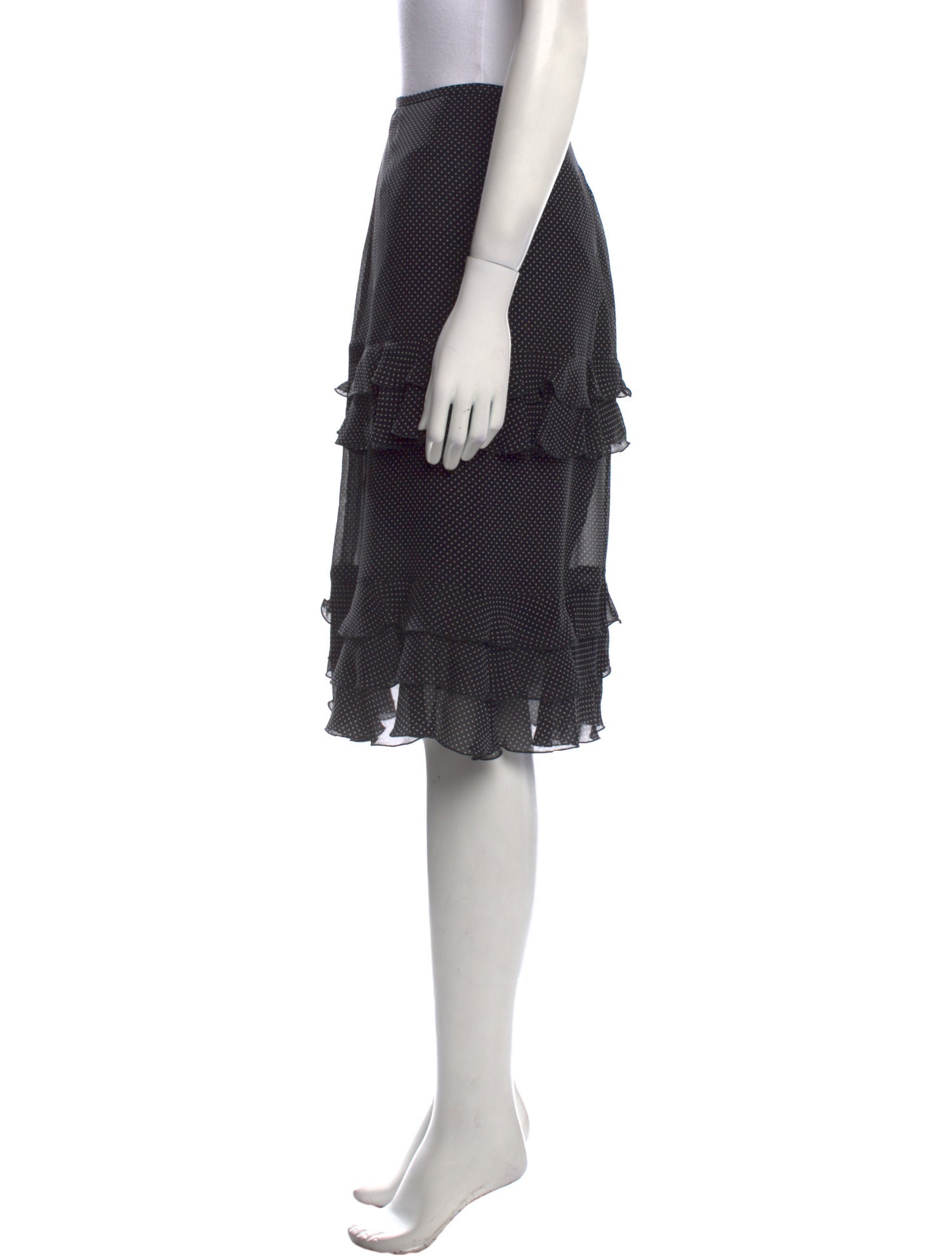 Escada Silk Knee-Length Skirt - Black Skirts, Clothing - ESC121111 | The RealReal