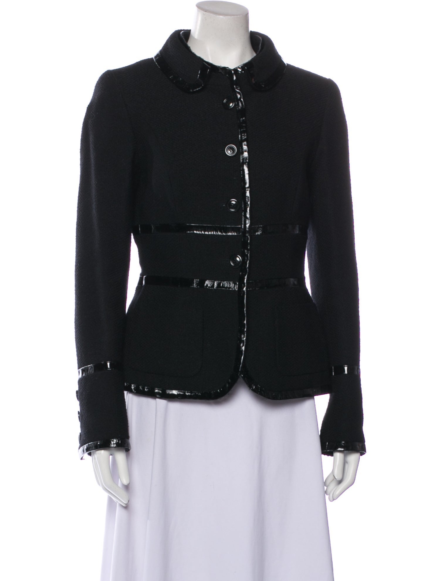 Escada Virgin Wool Evening Jacket - Black Jackets, Clothing - ESC122168 ...