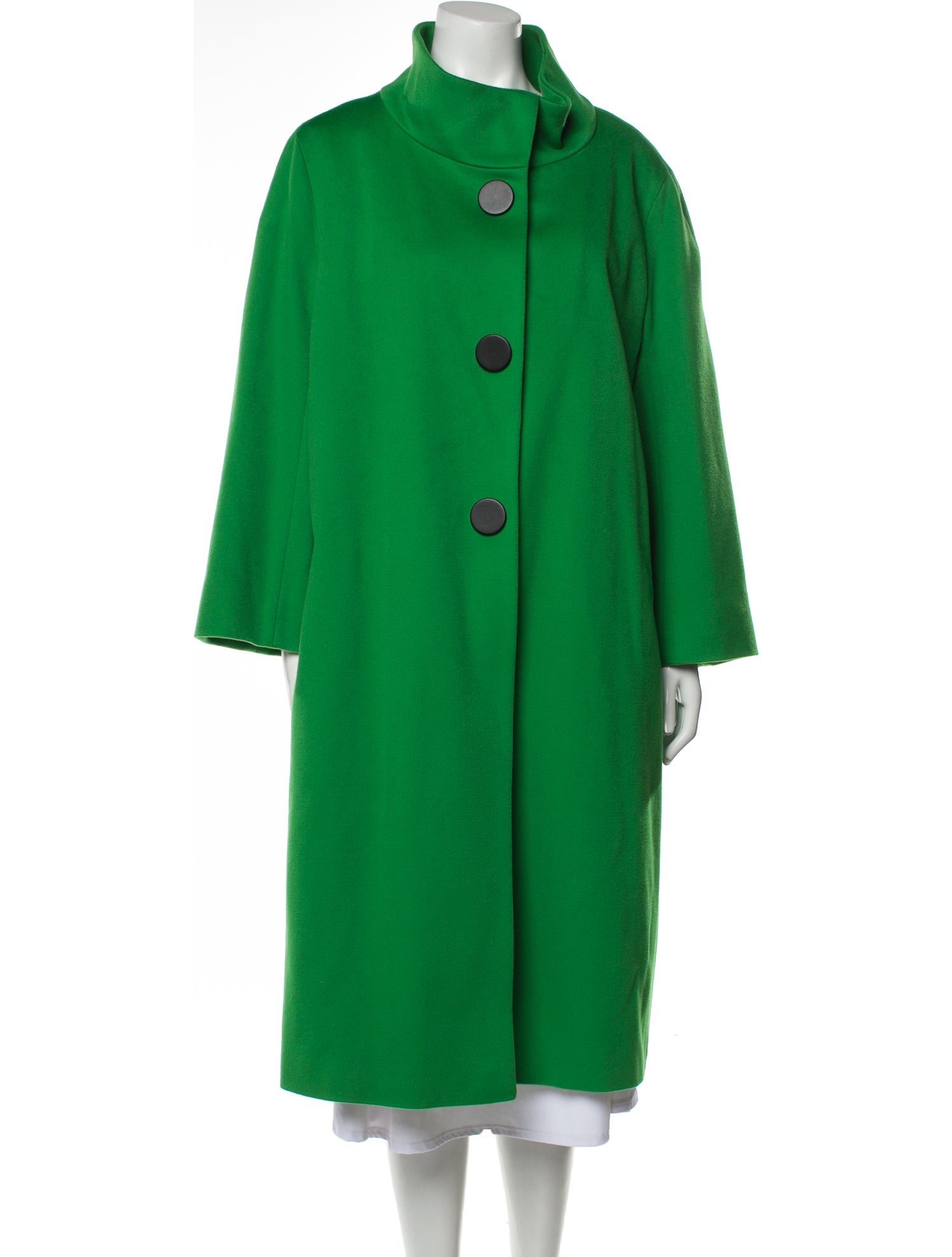 Escada Virgin Wool Coat - Green Coats, Clothing - ESC124286 | The RealReal