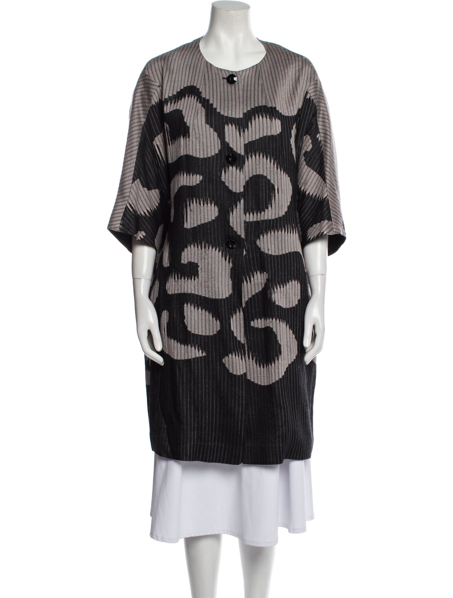 Escada Striped Evening Jacket - Grey Jackets, Clothing - ESC124882 ...