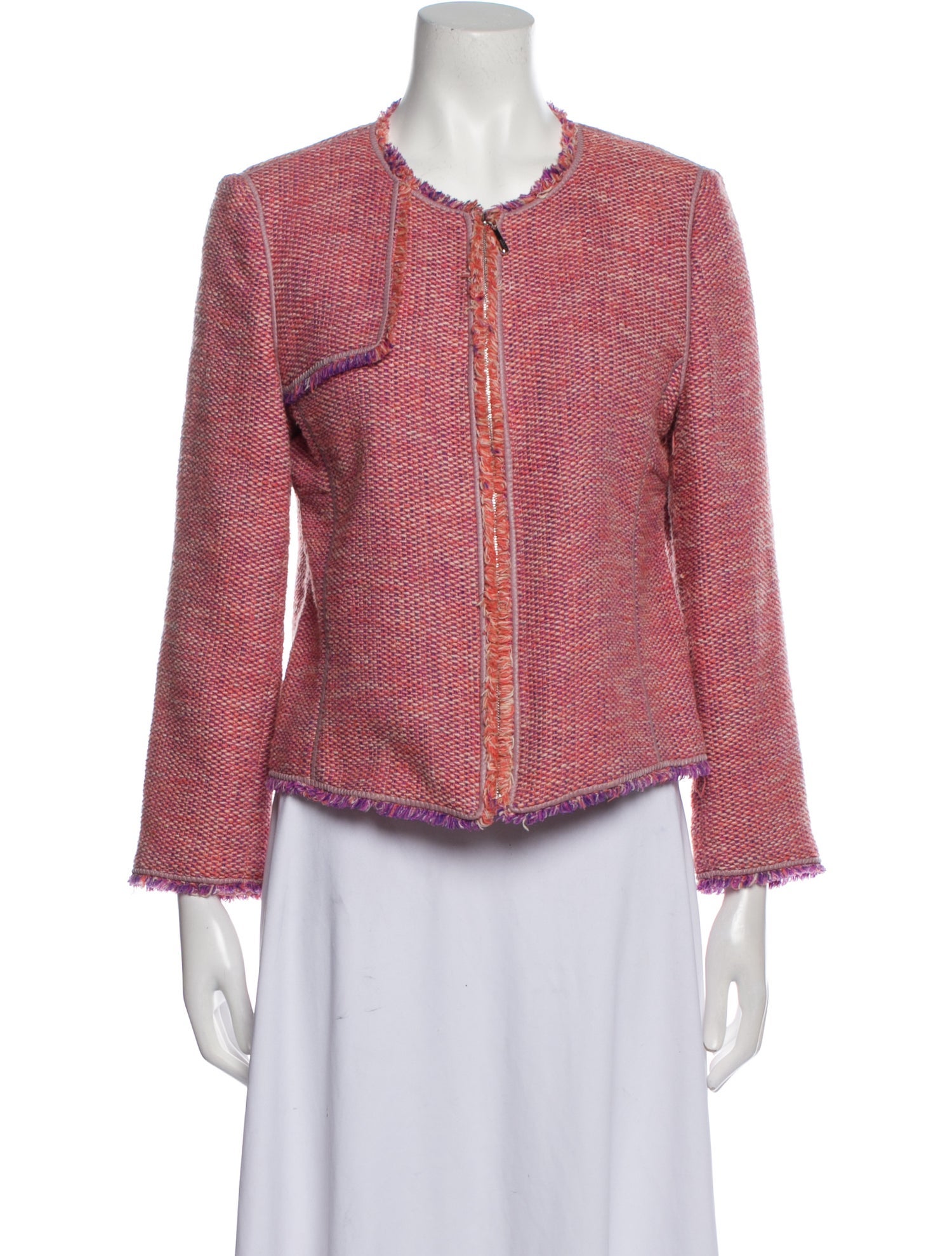 Escada Tweed Pattern Jacket - Pink Jackets, Clothing - ESC125622 | The ...