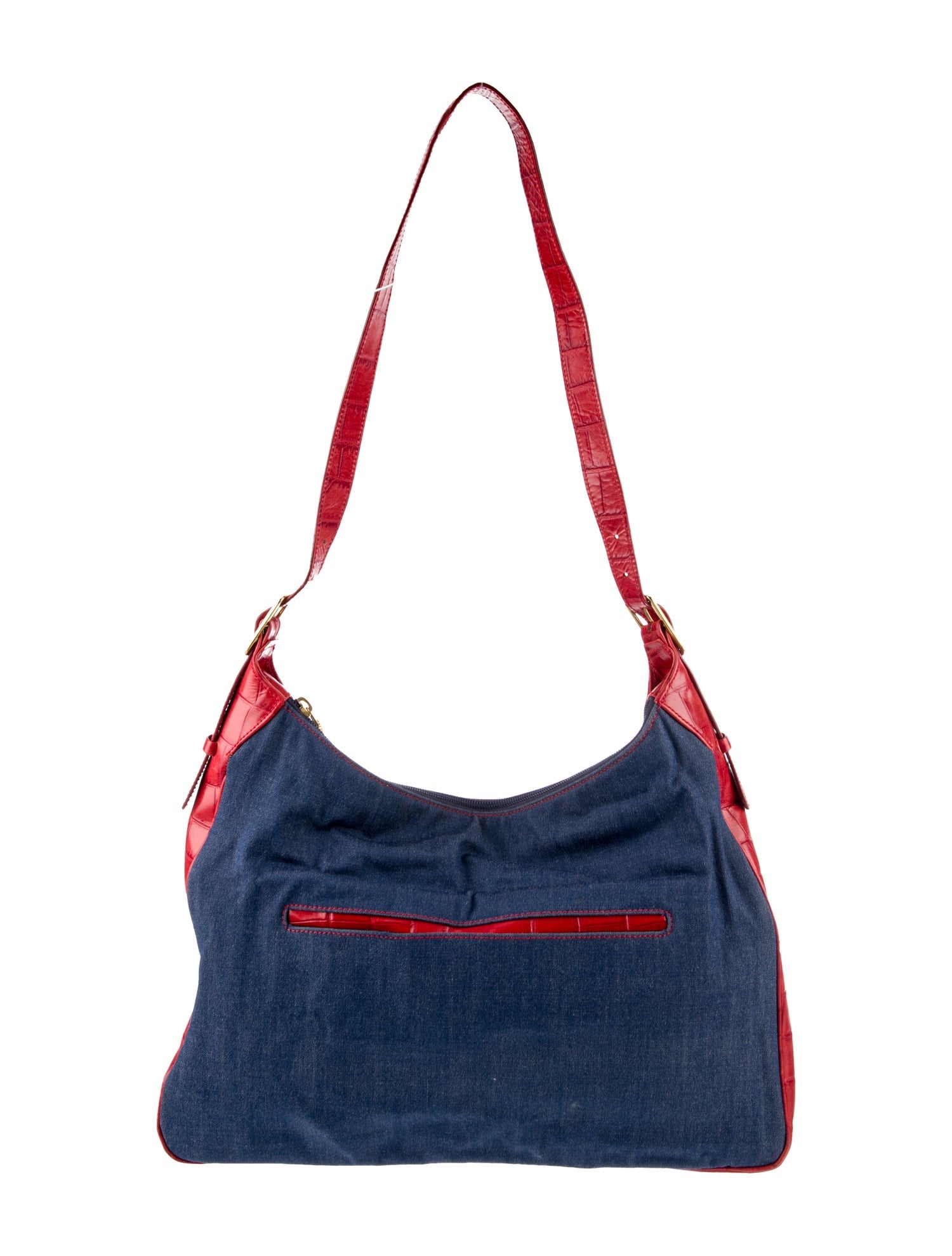 Escada Denim Shoulder Bag - Blue Shoulder Bags, Handbags - ESC126195 ...