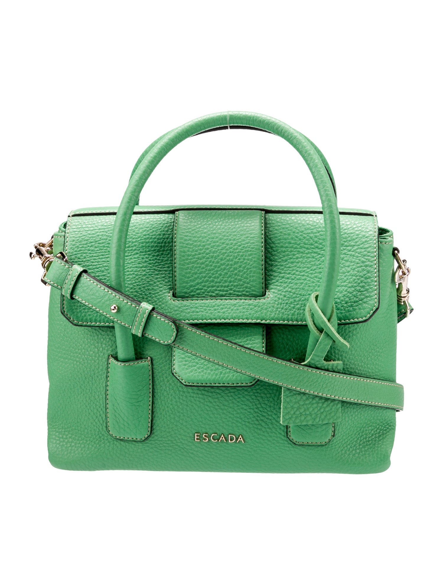 Escada Leather Handle Bag - Green Handle Bags, Handbags - ESC126376 ...