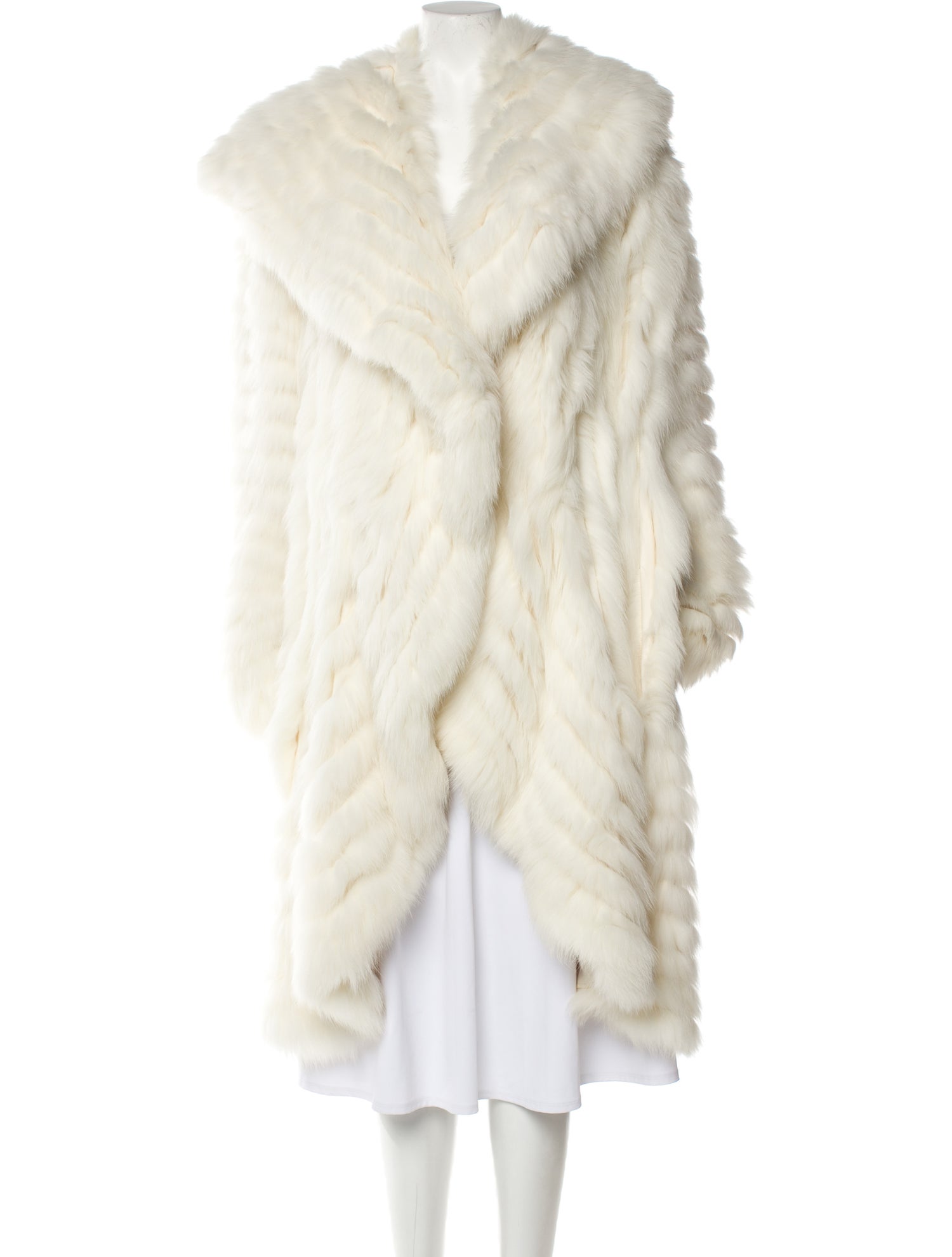 Escada Faux Fur Coat - White Coats, Clothing - ESC127095 | The RealReal