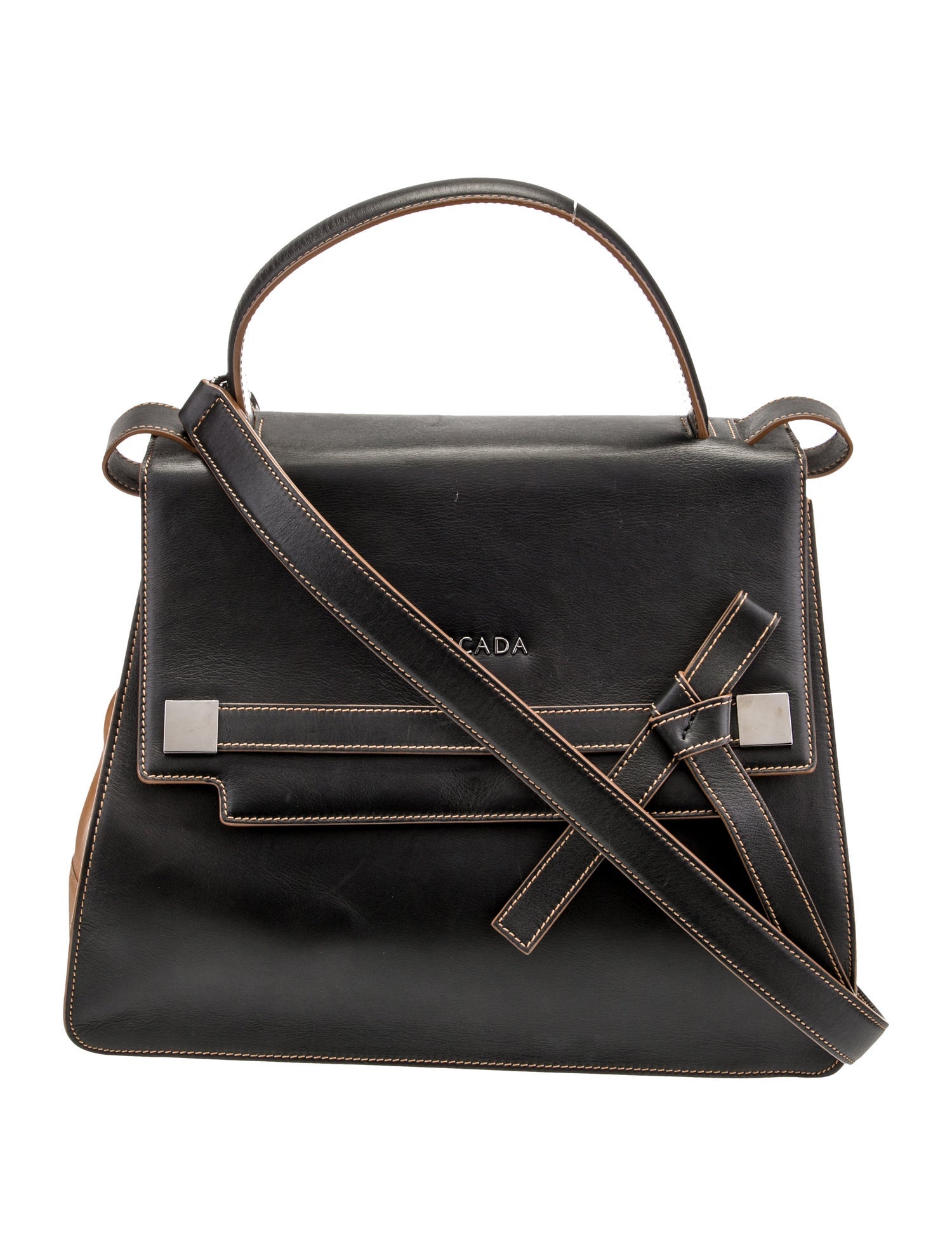 Escada Leather BiColor Handle Bag - Black Handle Bags, Handbags ...