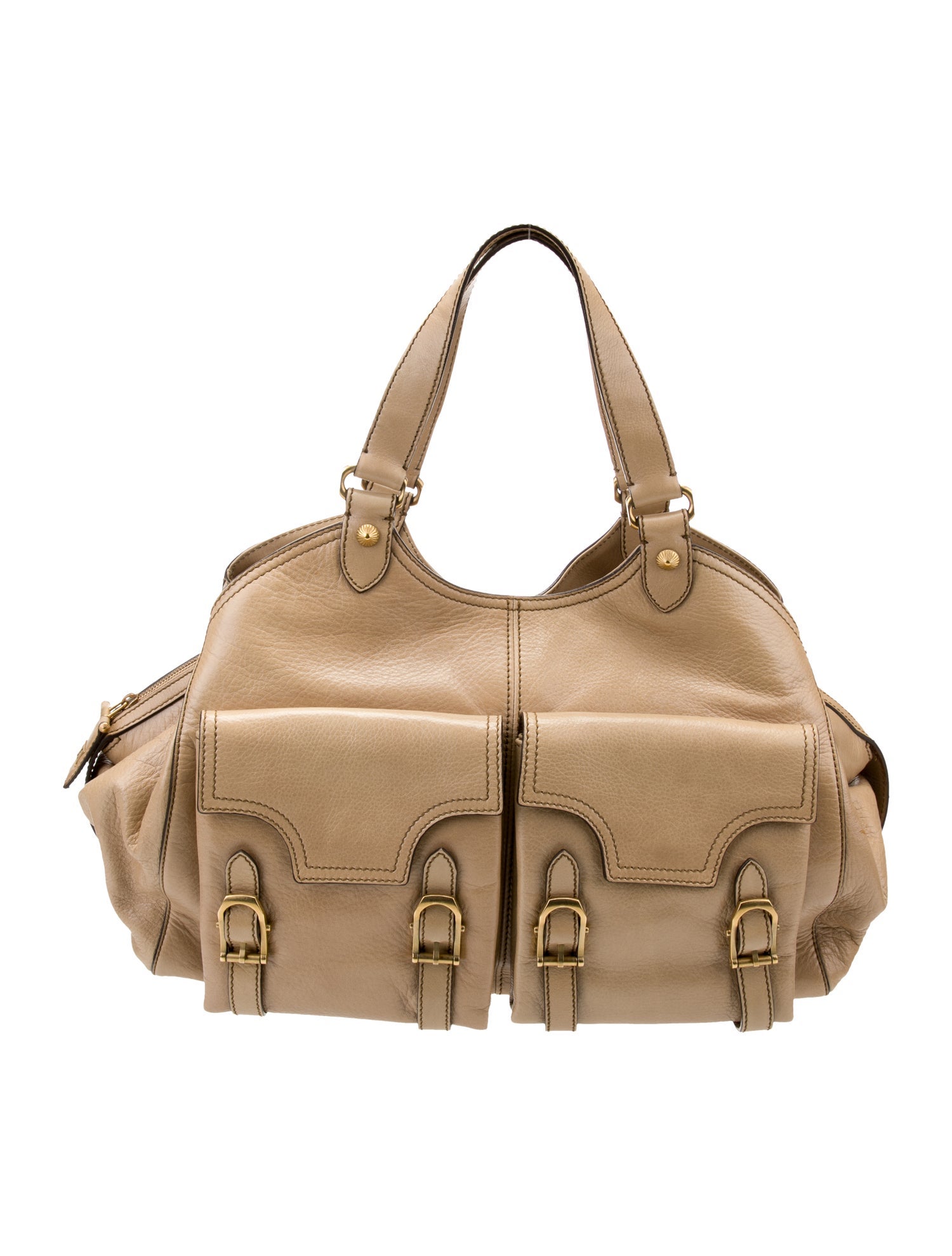 Escada Leather Shoulder Bag - Neutrals Shoulder Bags, Handbags ...
