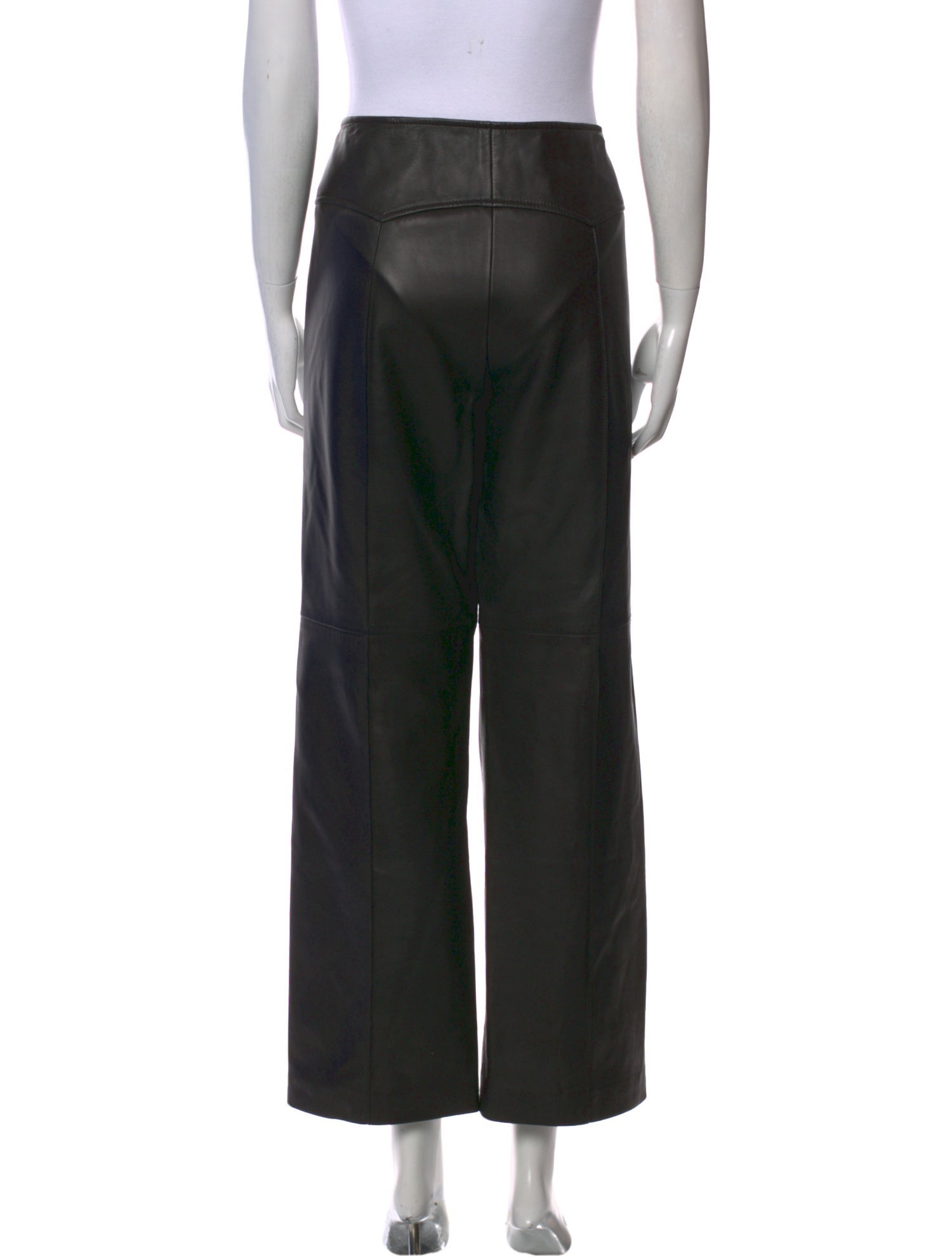 Escada Lambskin Wide Leg Pants - Brown, 10" Rise Pants, Clothing ...