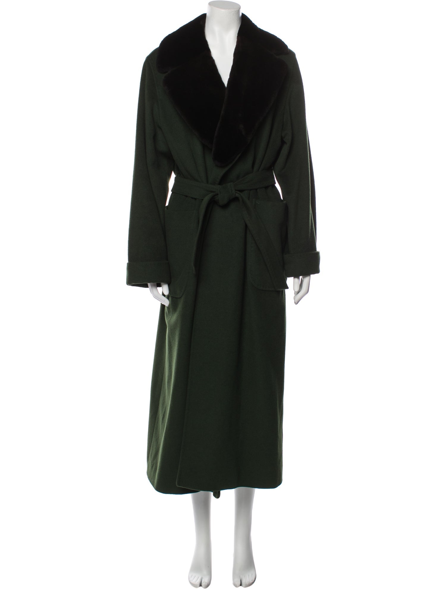 Escada Fur Coat - Green Coats, Clothing - ESC131929 | The RealReal