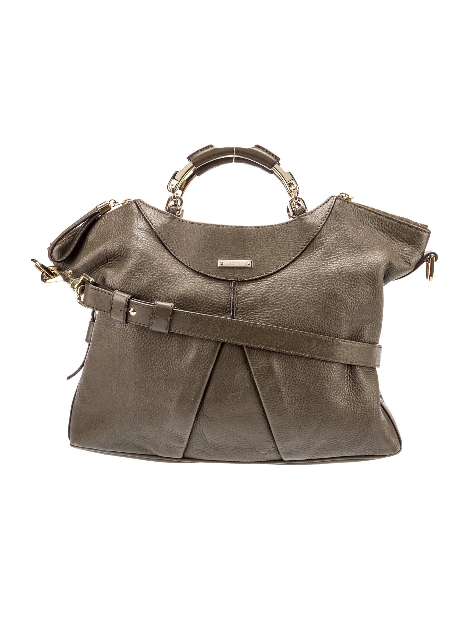 Escada Leather Shoulder Bag - Brown Shoulder Bags, Handbags - ESC133060 ...