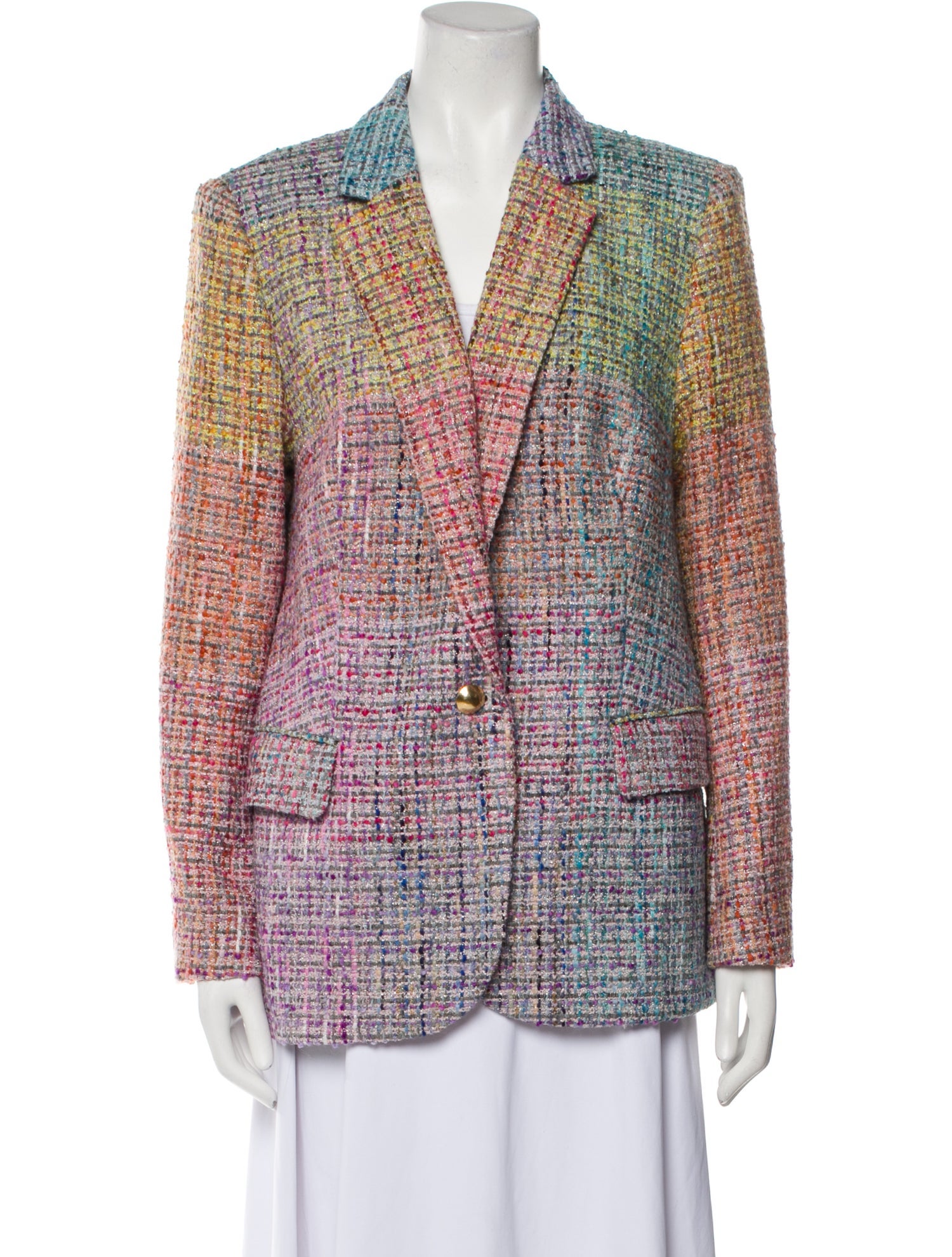 Escada Tweed Pattern Blazer - Purple Jackets, Clothing - ESC133260 ...