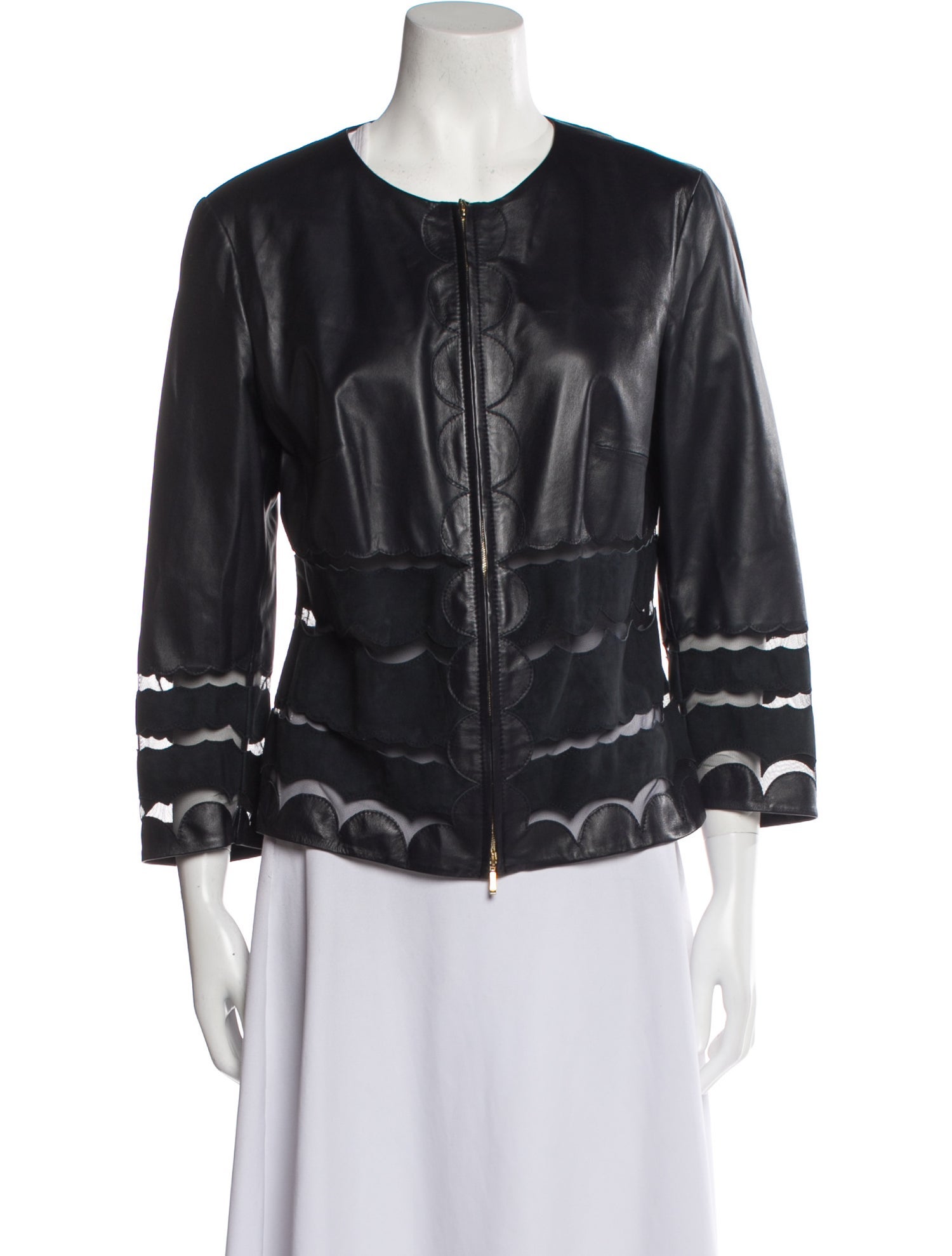 Escada Lamb Leather Jacket - Blue Jackets, Clothing - ESC133520 | The ...