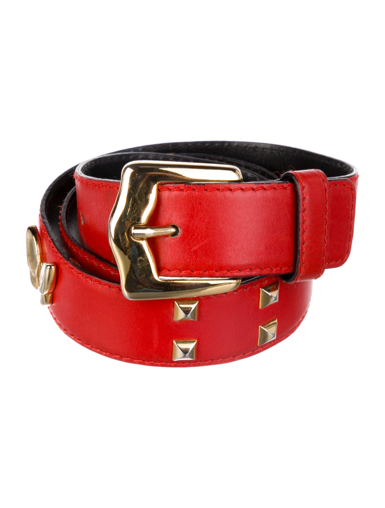 Escada Skinny Leather Belt - Red Belts, Accessories - ESC134017 | The ...