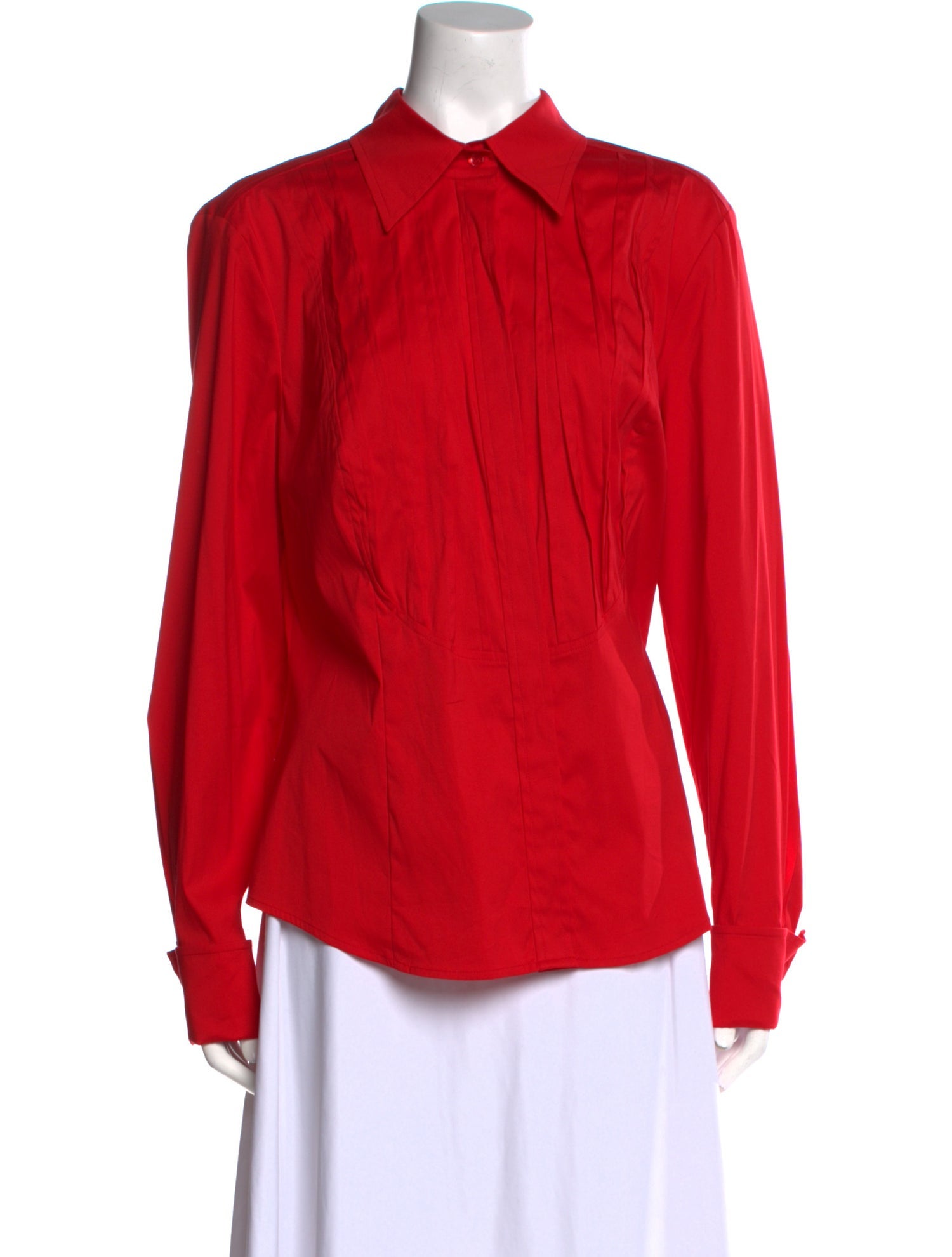 Escada Long Sleeve Blouse - Red Tops, Clothing - ESC134224 | The RealReal