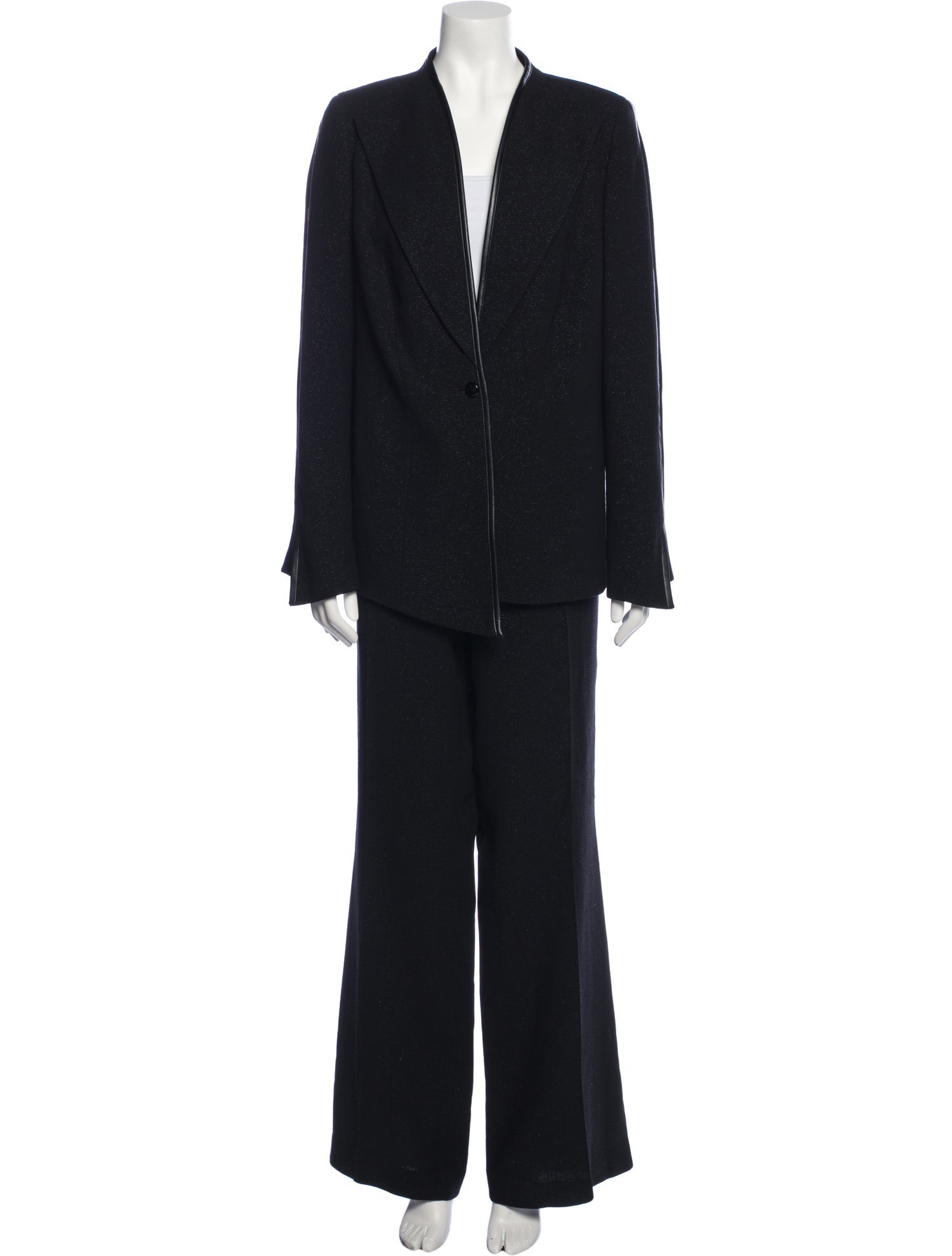 Escada Glitter Accents Pantsuit - Black, 12" Rise Suits and Sets ...