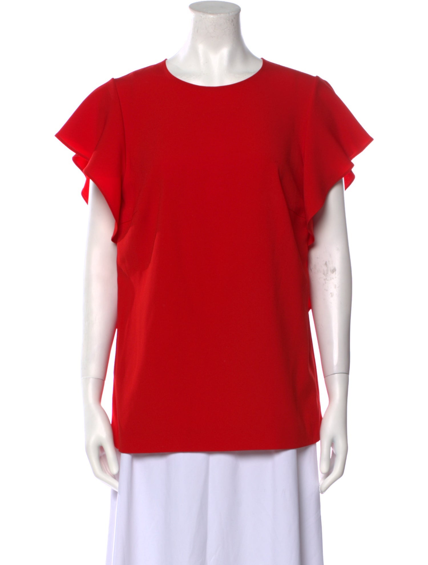 Escada Crew Neck Short Sleeve T-Shirt - Red Tops, Clothing - ESC134524 ...