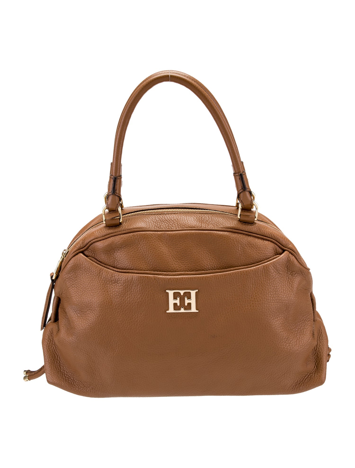 Escada Leather Shoulder Bag - Brown Shoulder Bags, Handbags - ESC134764 ...