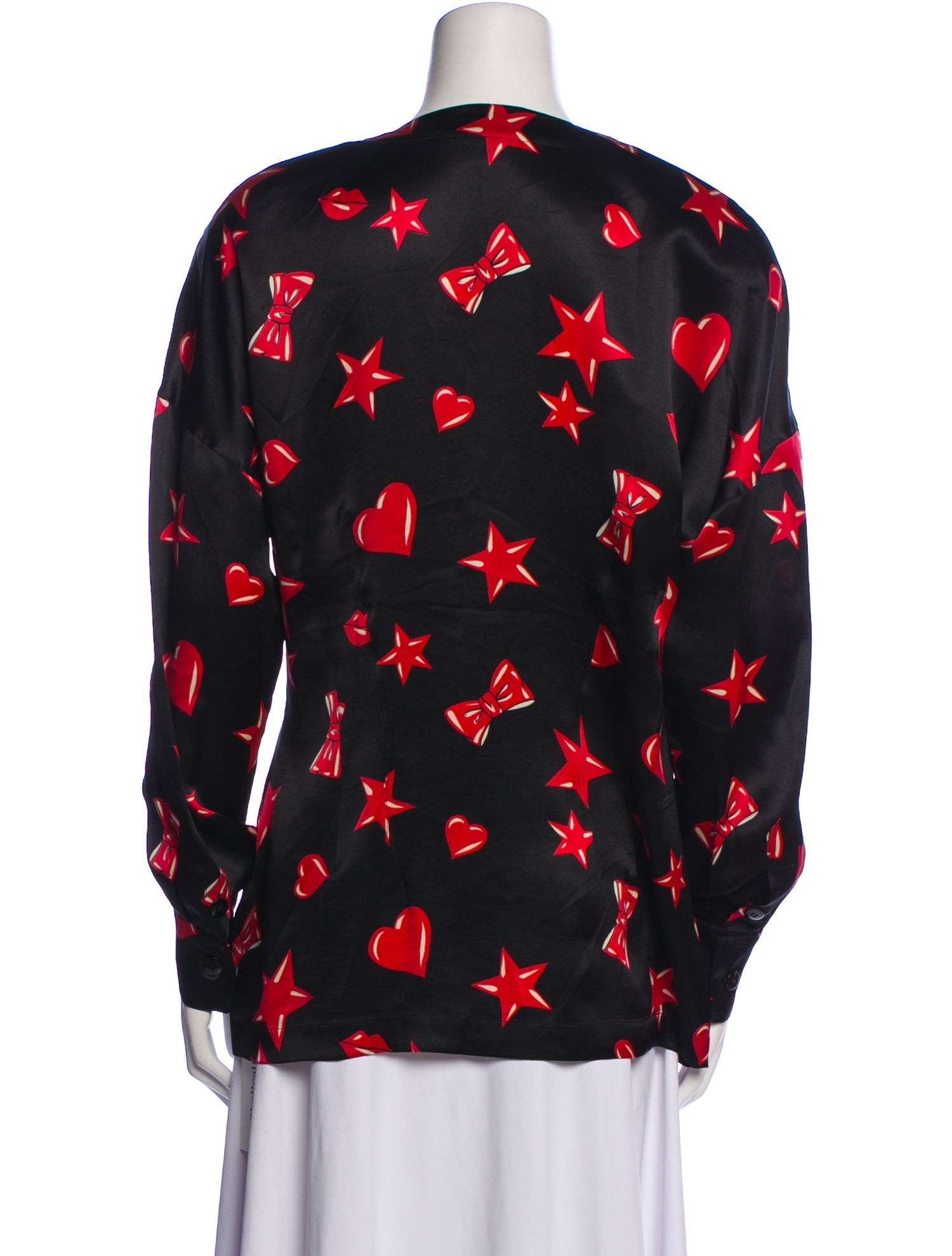 Escada Silk Printed Blouse - Black Tops, Clothing - ESC135218 | The ...