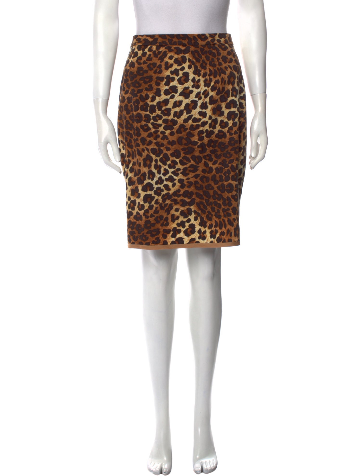 Escada Animal Print Knee-Length Skirt - Brown Skirts, Clothing ...