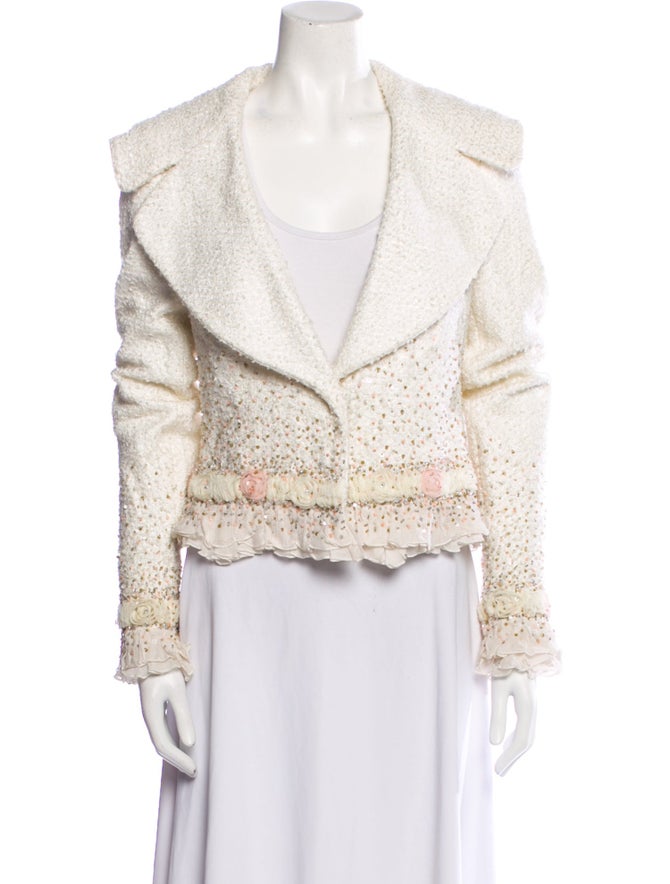Escada Patterned Evening Jacket - Metallic Jackets, Clothing ...