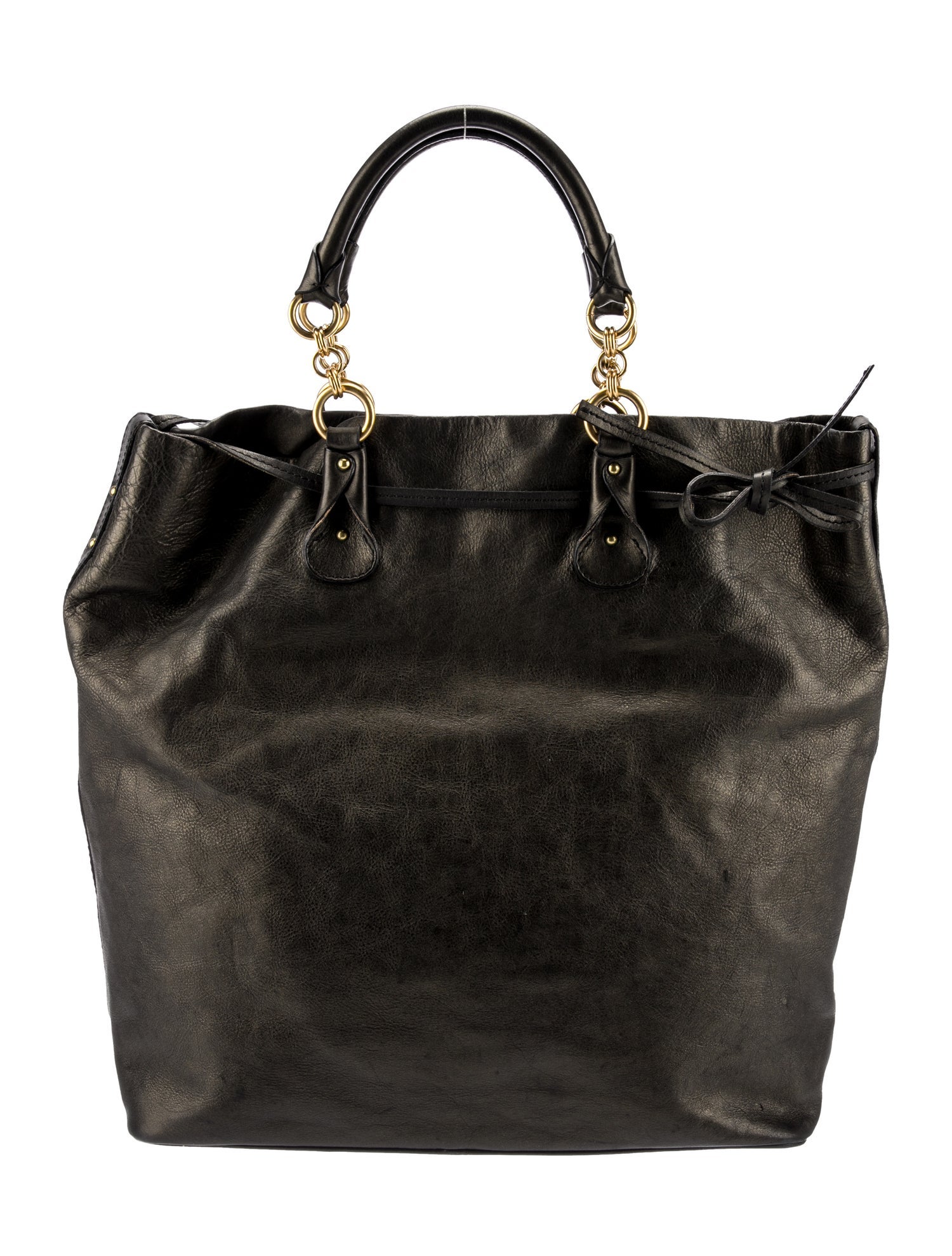 Escada Leather Tote - Black Totes, Handbags - ESC138941 | The RealReal