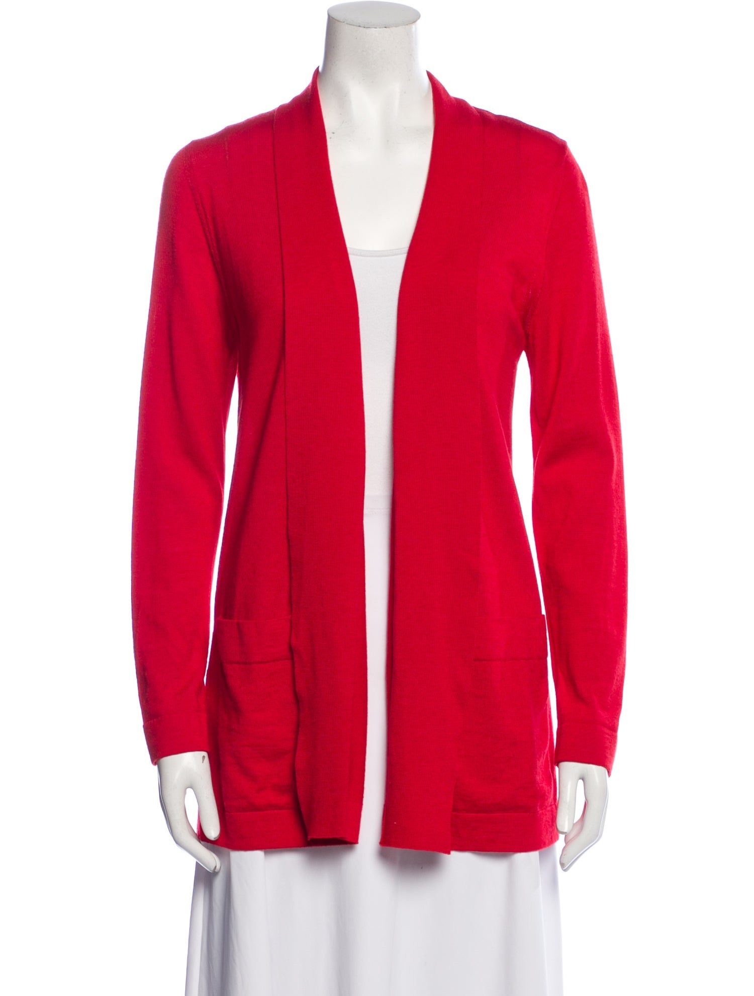 Escada Open Front Sweater - Red Knitwear, Clothing - ESC139003 | The ...