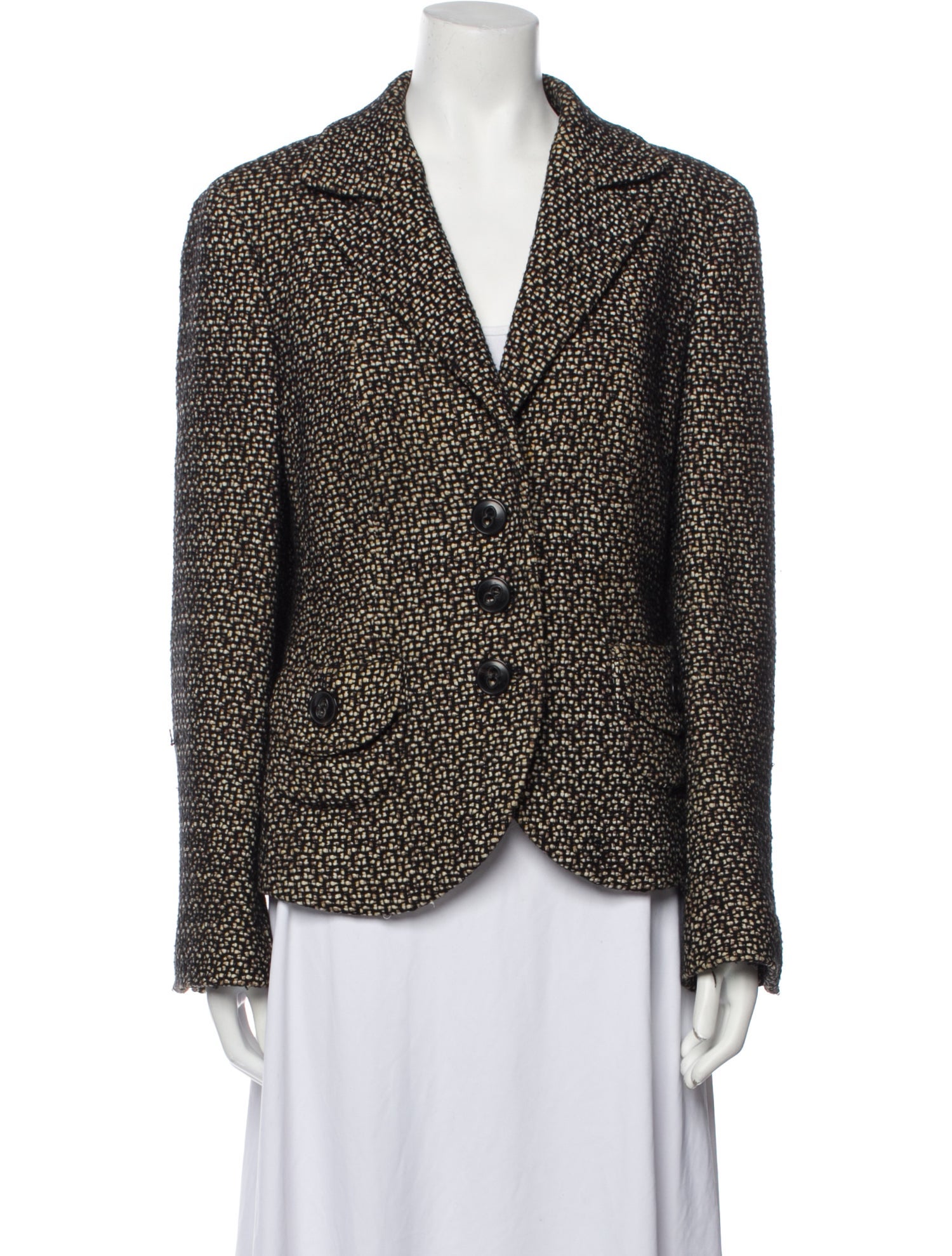 Escada Printed Blazer - Black Jackets, Clothing - ESC142488 | The RealReal