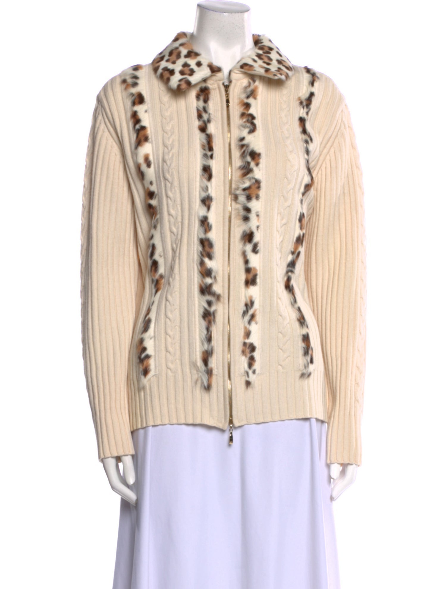 Escada Animal Print Crew Neck Sweater - Neutrals Knitwear, Clothing ...