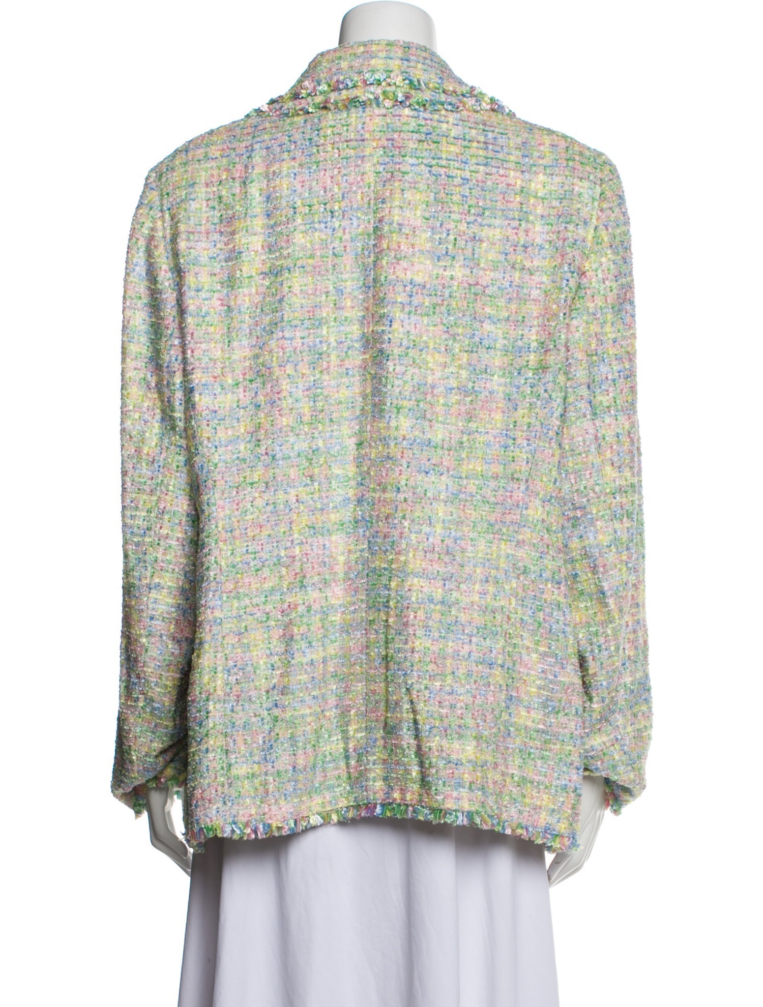 Escada Tweed Pattern Blazer - Green Jackets, Clothing - ESC144005 | The RealReal